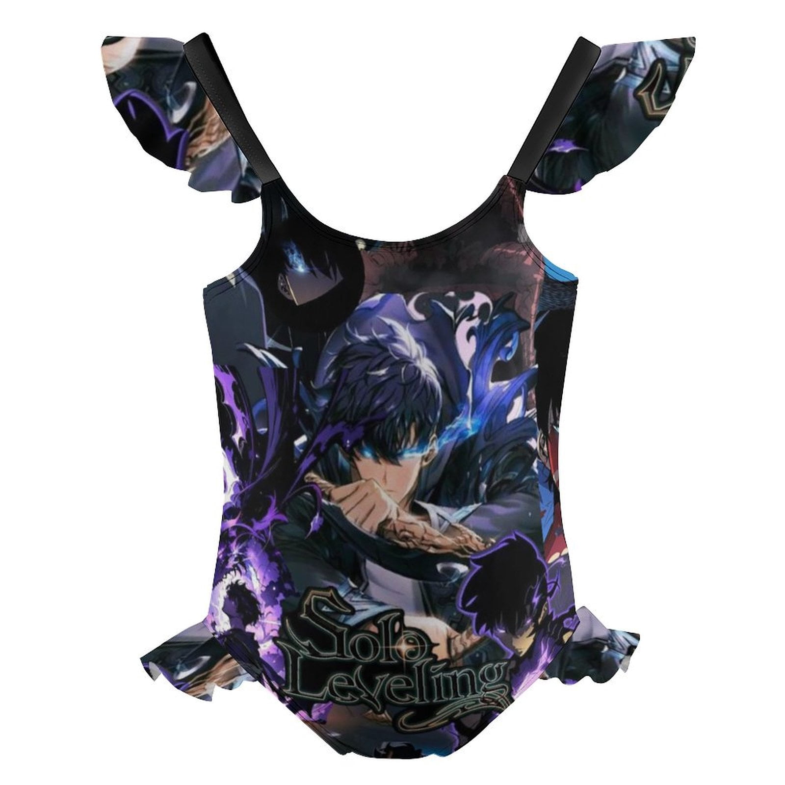 Solo Leveling Girls Swimsuit Ruffle One-piece Beachwear Kids Cute ...