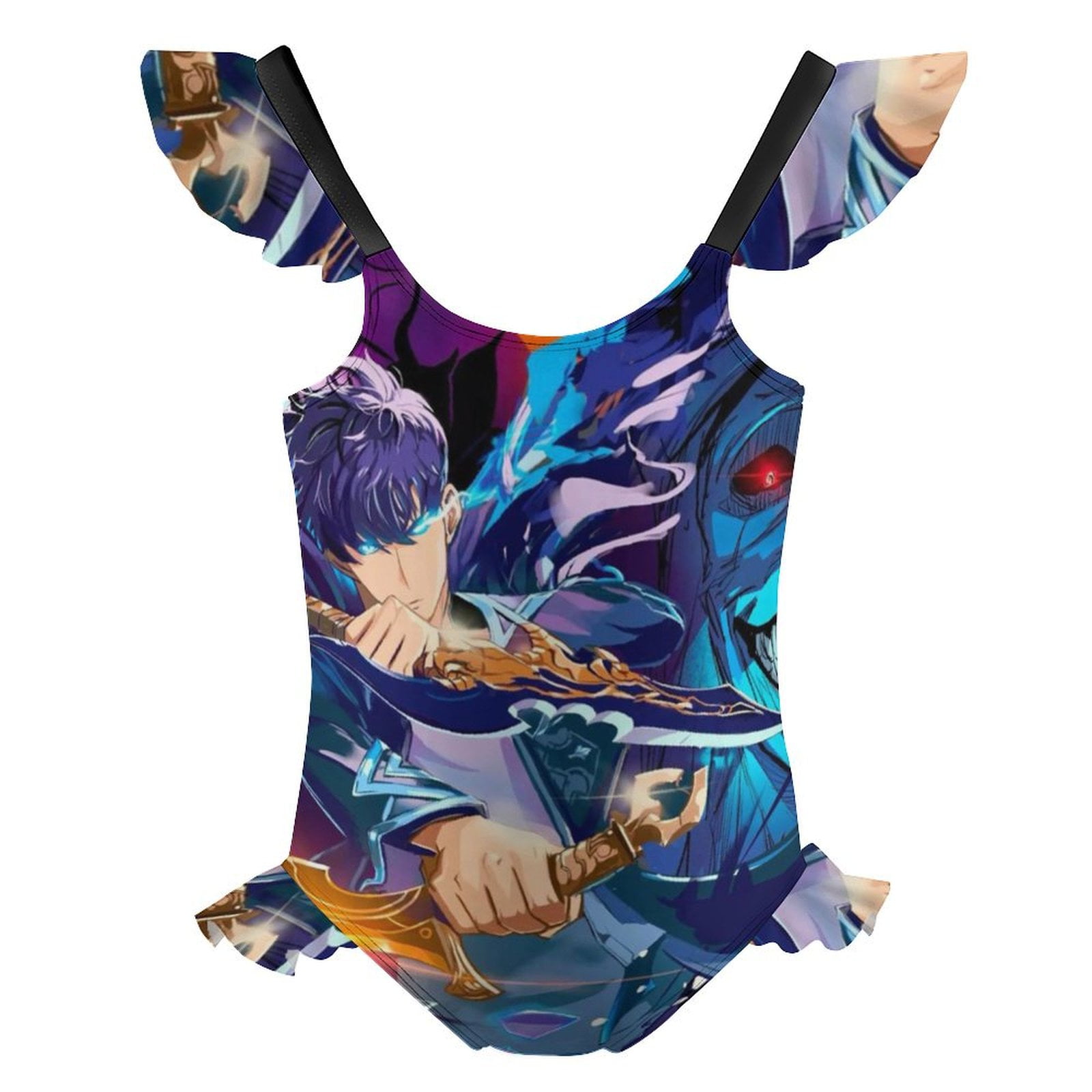 Solo Leveling Girls Swimsuit Ruffle One-piece Beachwear Kids Cute Swimwear Summer Bathing Suit 7 ...