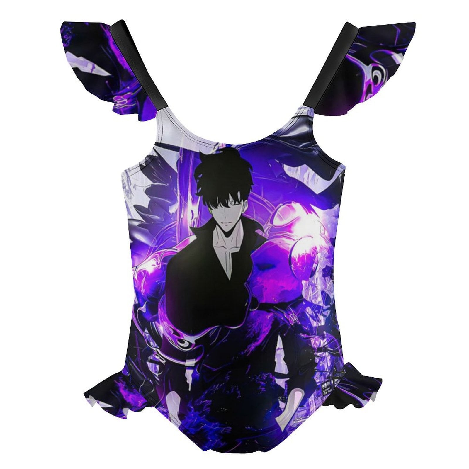 Solo Leveling Girls Swimsuit Ruffle One-piece Beachwear Kids Cute ...