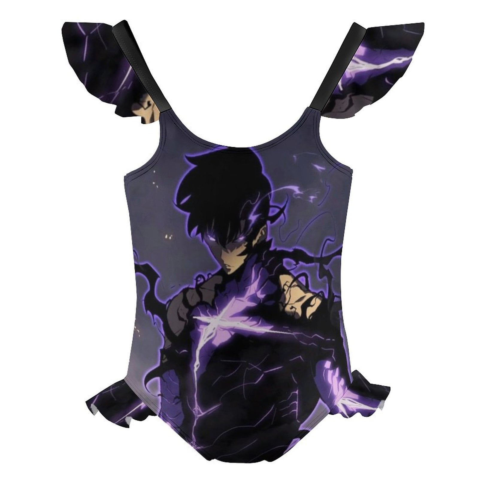 Solo Leveling Girls Swimsuit Ruffle One-piece Beachwear Kids Cute ...