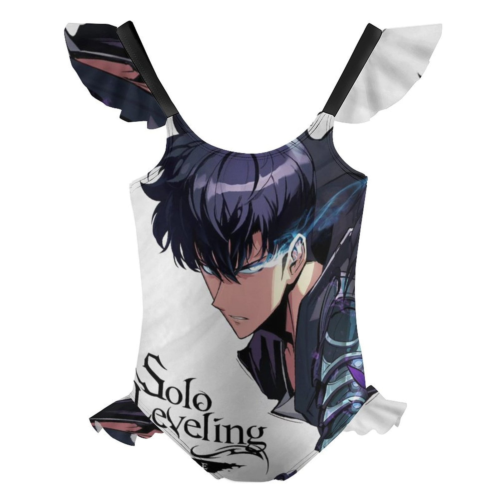 Solo Leveling Girls Swimsuit Ruffle One-piece Beachwear Kids Cute ...