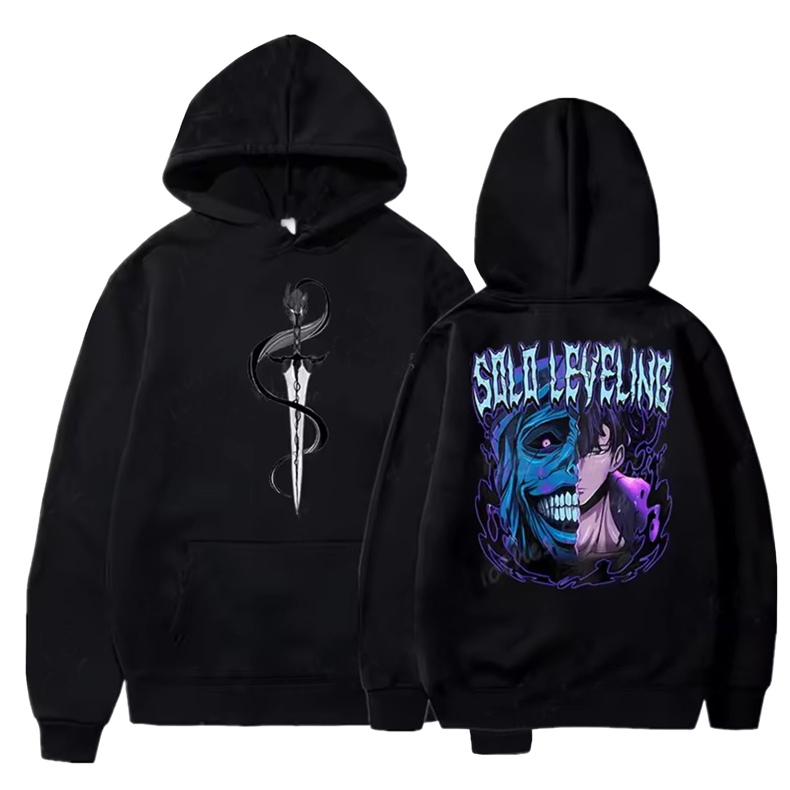 Solo Leveling Graphic Sweatshirts Jin Woo Sung Hoody Pullover Y2K Beru ...