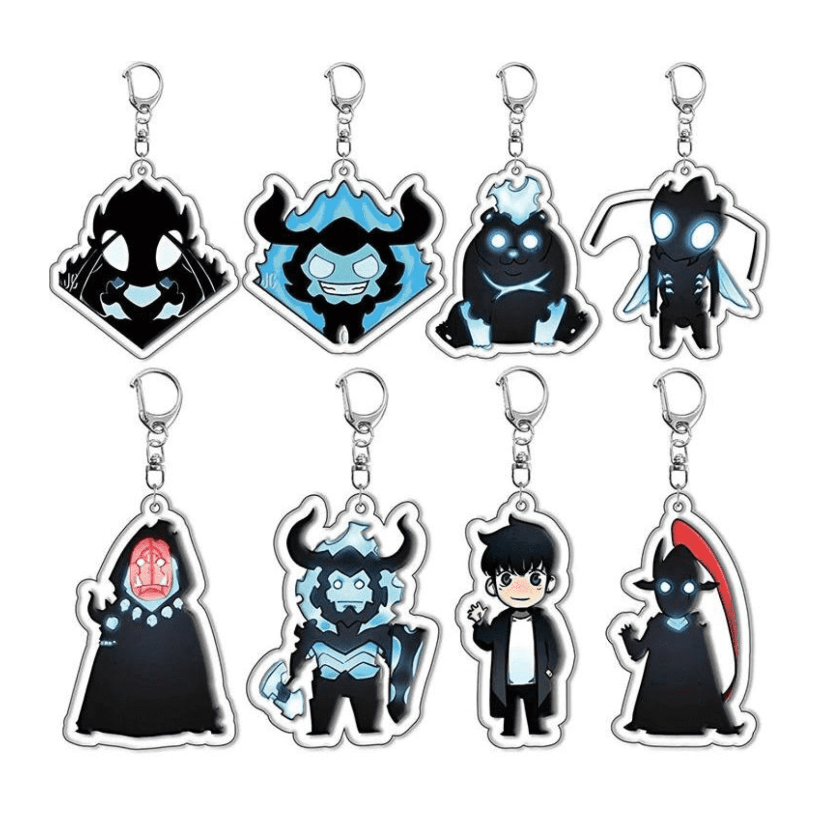 Solo Leveling Keychain 8pcs Set Anime Cute Acrylic Solo Leveling Merch ...
