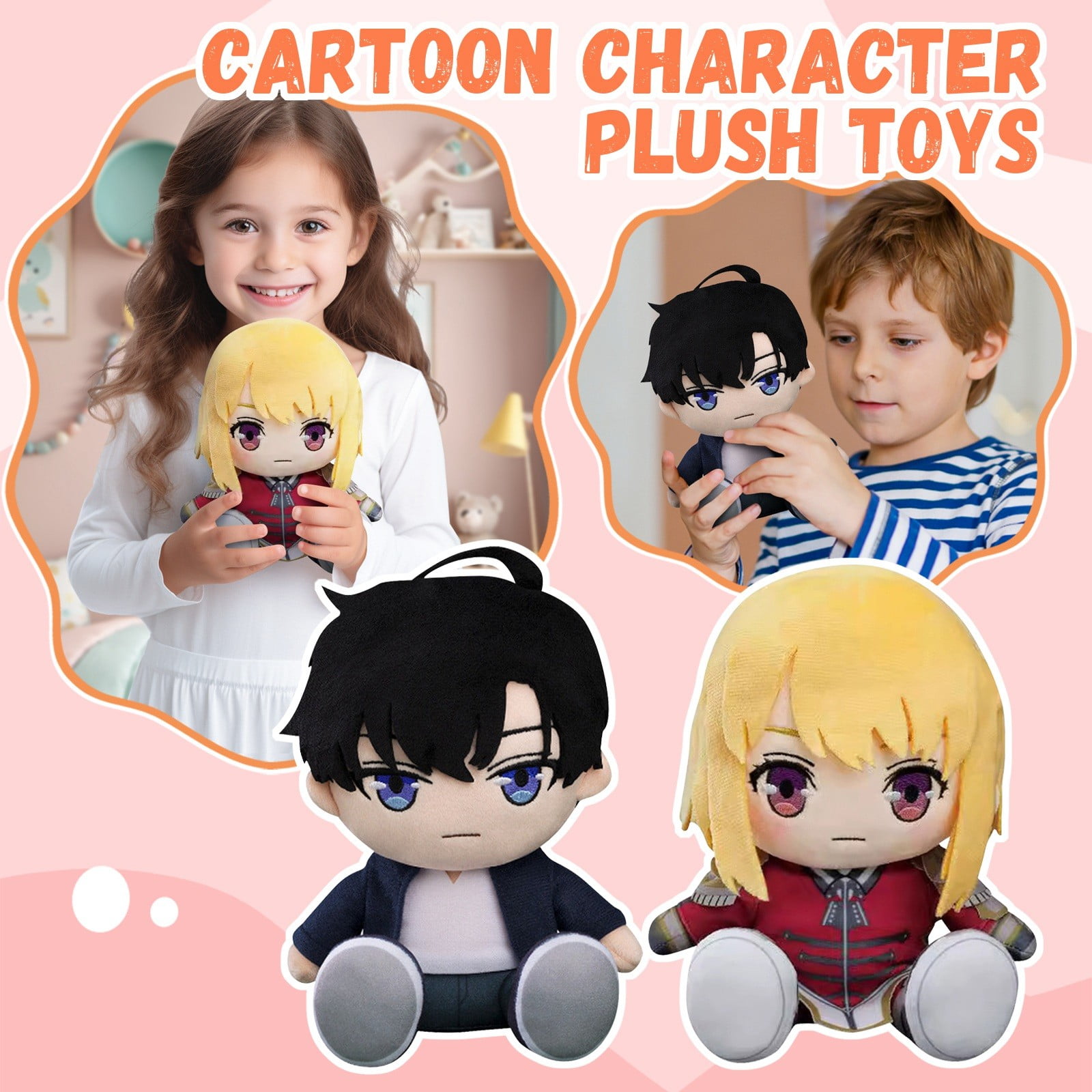 Solo Leveling Plush Toys - 9.84" Sung Jinwoo Sitting and Standing ...