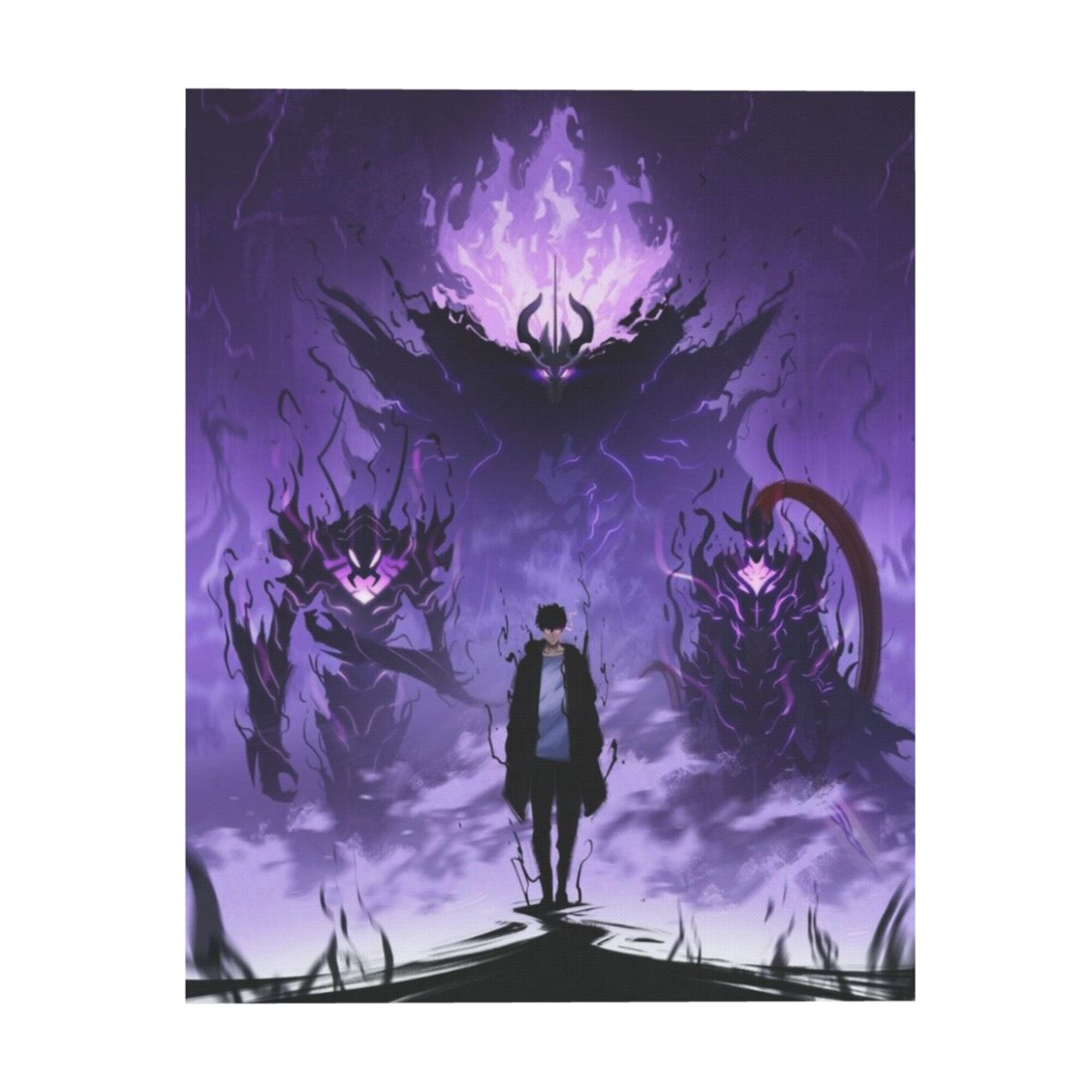 Solo Leveling Poster, Japanese Anime Canvas Decorative Poster, Wall Art ...