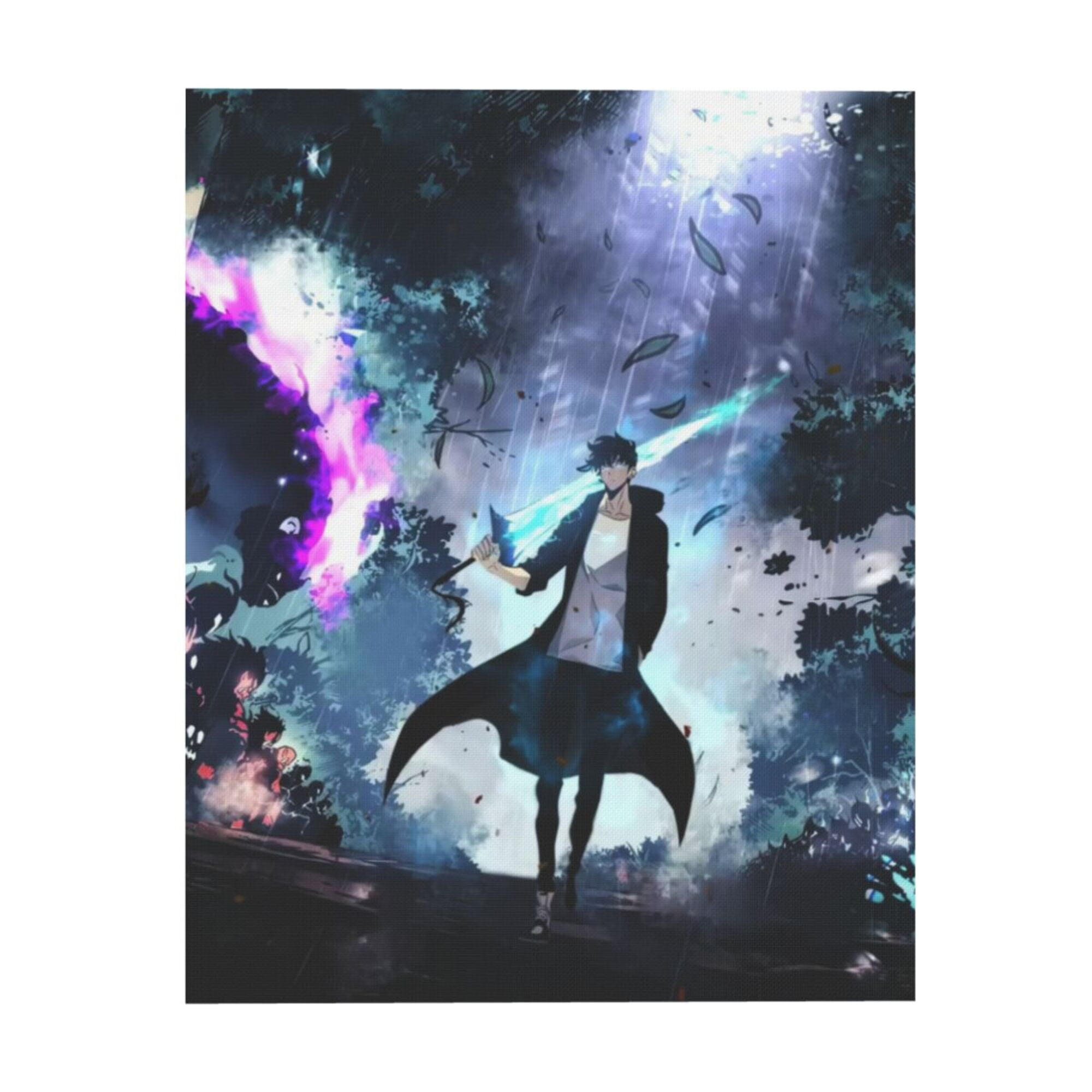 Solo Leveling Poster, Japanese Anime Canvas Decorative Poster, Wall Art ...