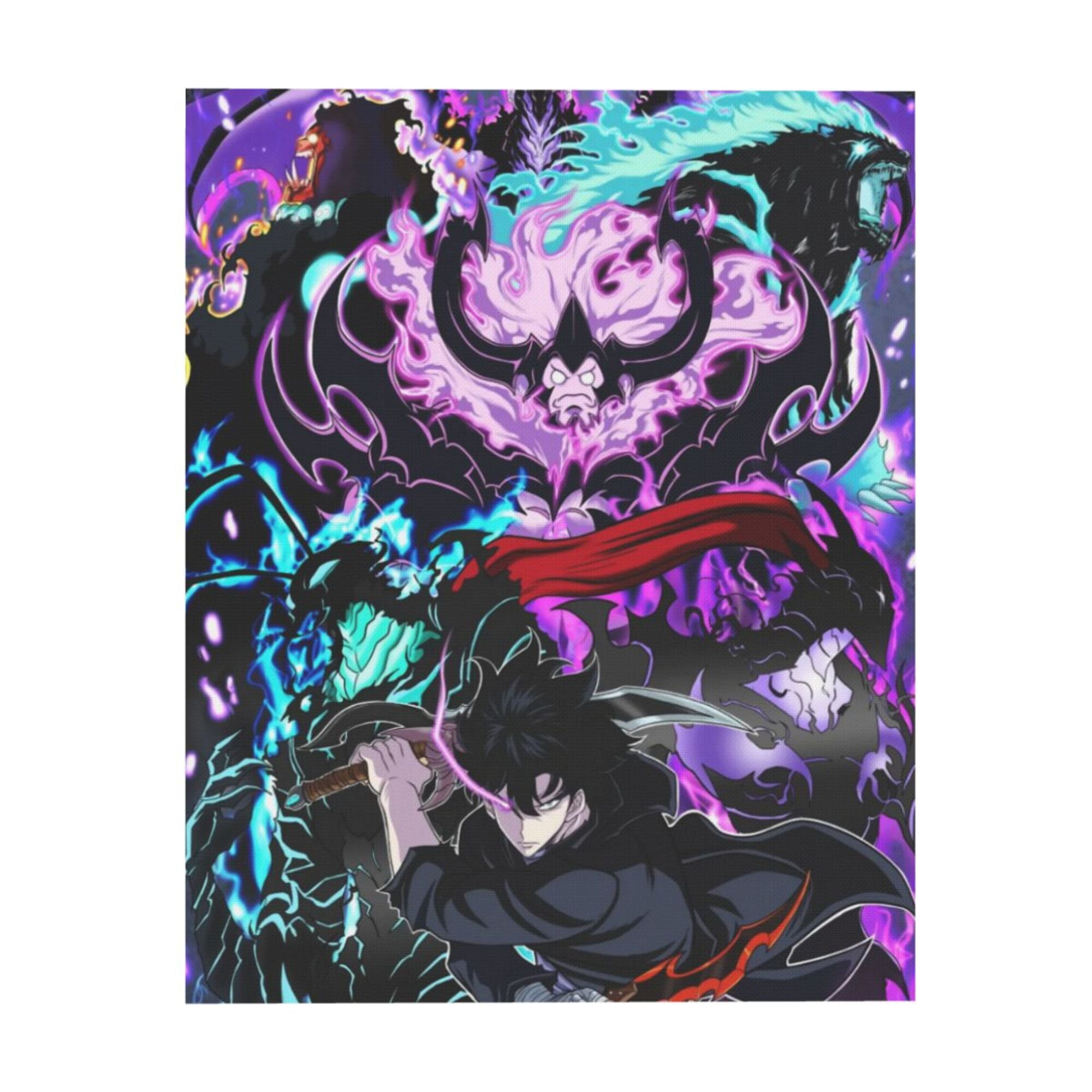 Solo Leveling Poster, Japanese Anime Canvas Decorative Poster, Wall Art ...