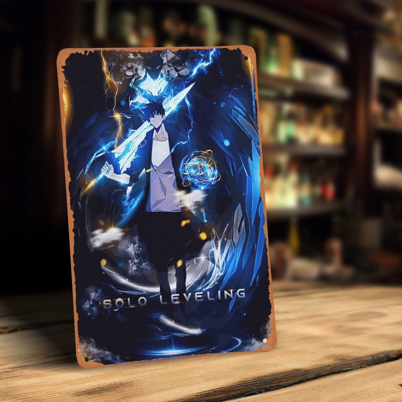 Solo Leveling Poster Retro Vintage Metal Tin Sign Wall Decor For Bars ...
