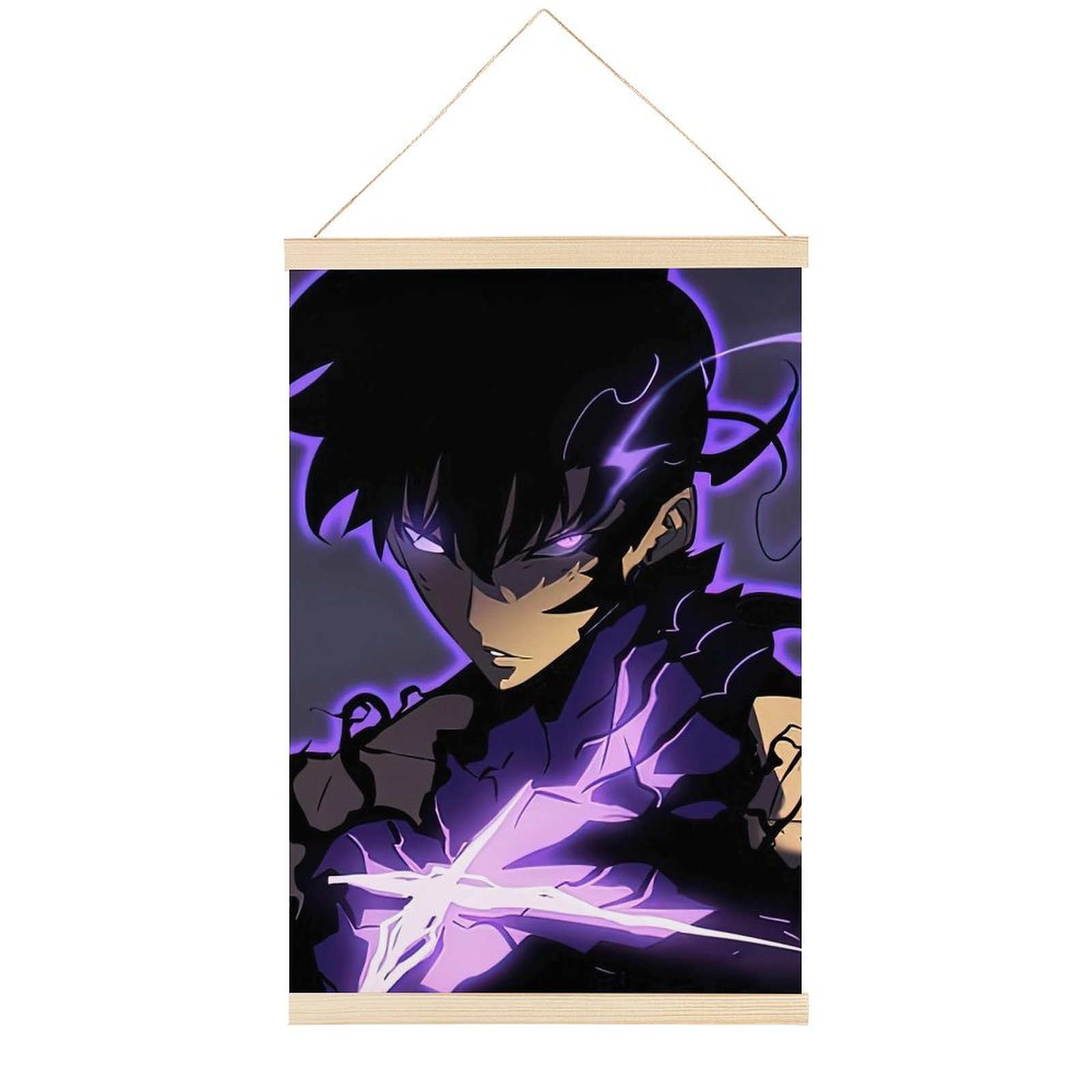 Solo Leveling Poster, Wooden Magnet Suction Frame Hanging Painting ...