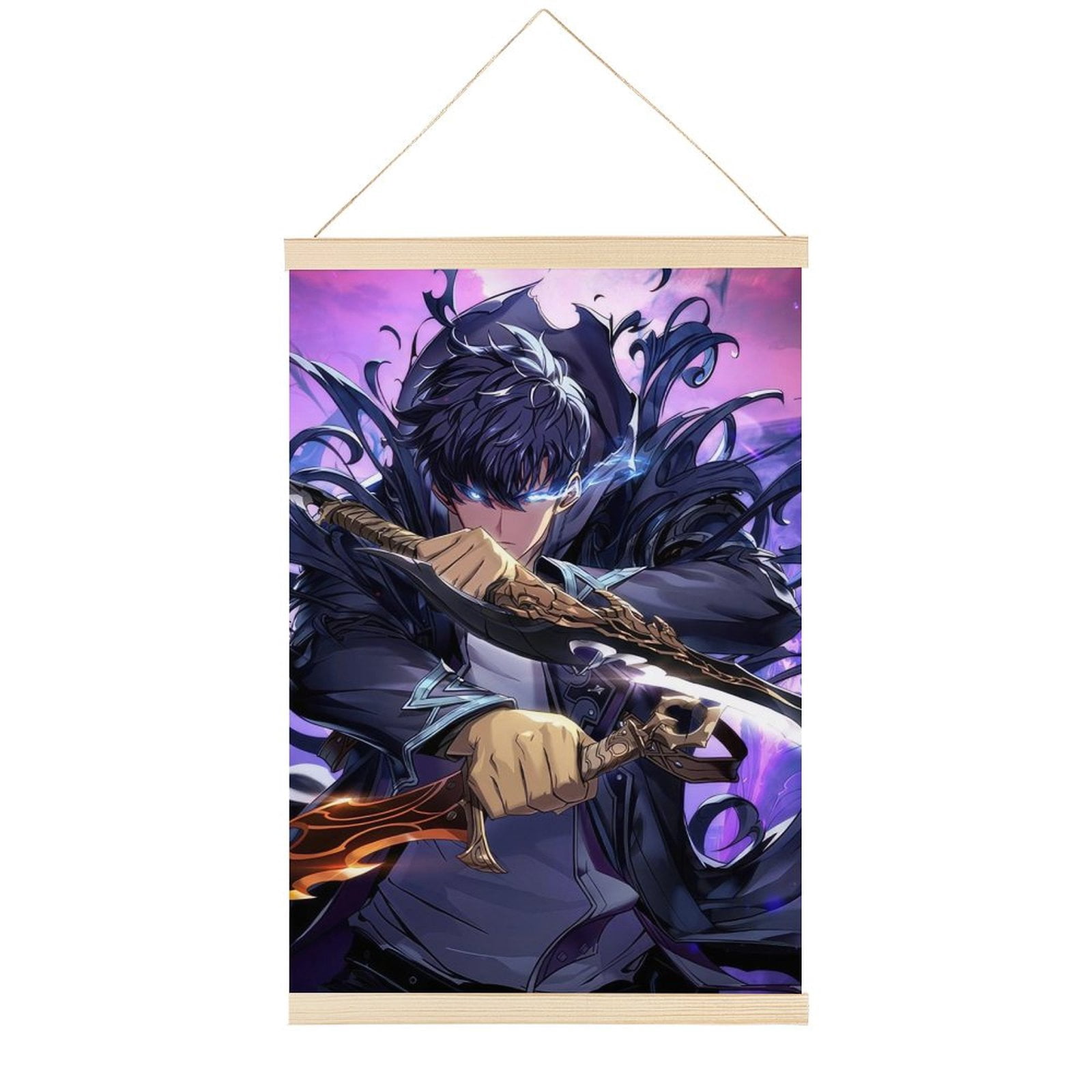 Solo Leveling Poster, Wooden Magnet Suction Frame Hanging Painting ...