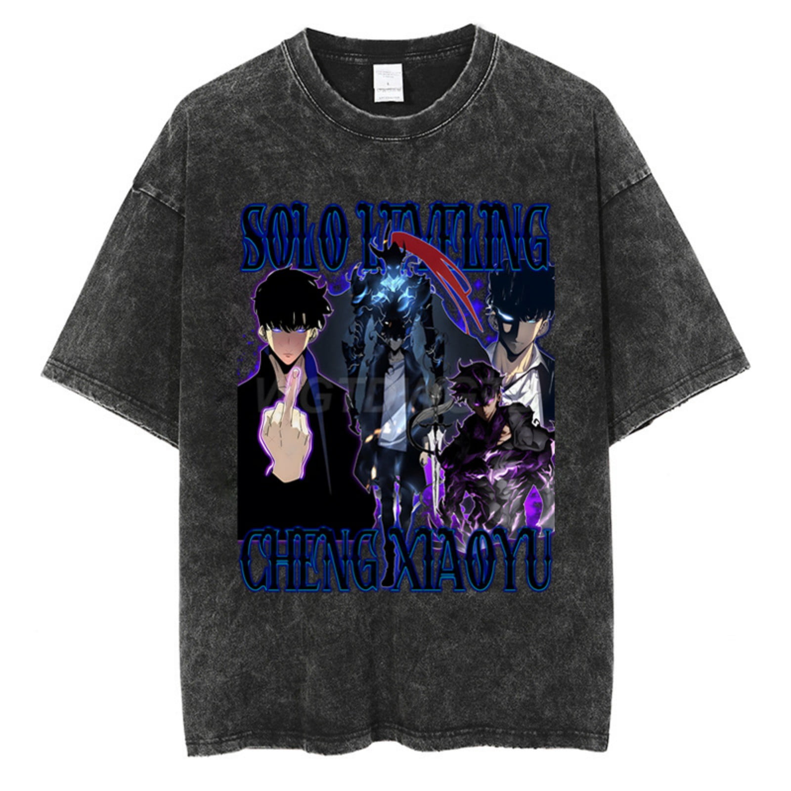 Solo Leveling Shirt Men Anime Shadow Monarch Jin Woo Sung T Shirt ...