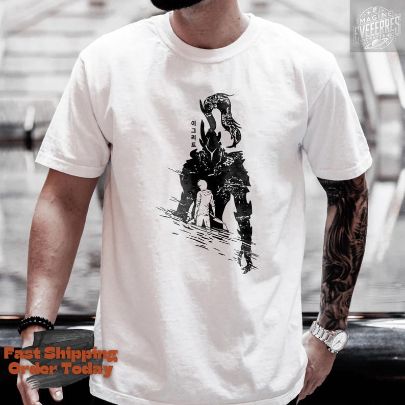 Solo Leveling Shirt Shadow Monarch Dark Fantasy Manga Tee - Walmart.com