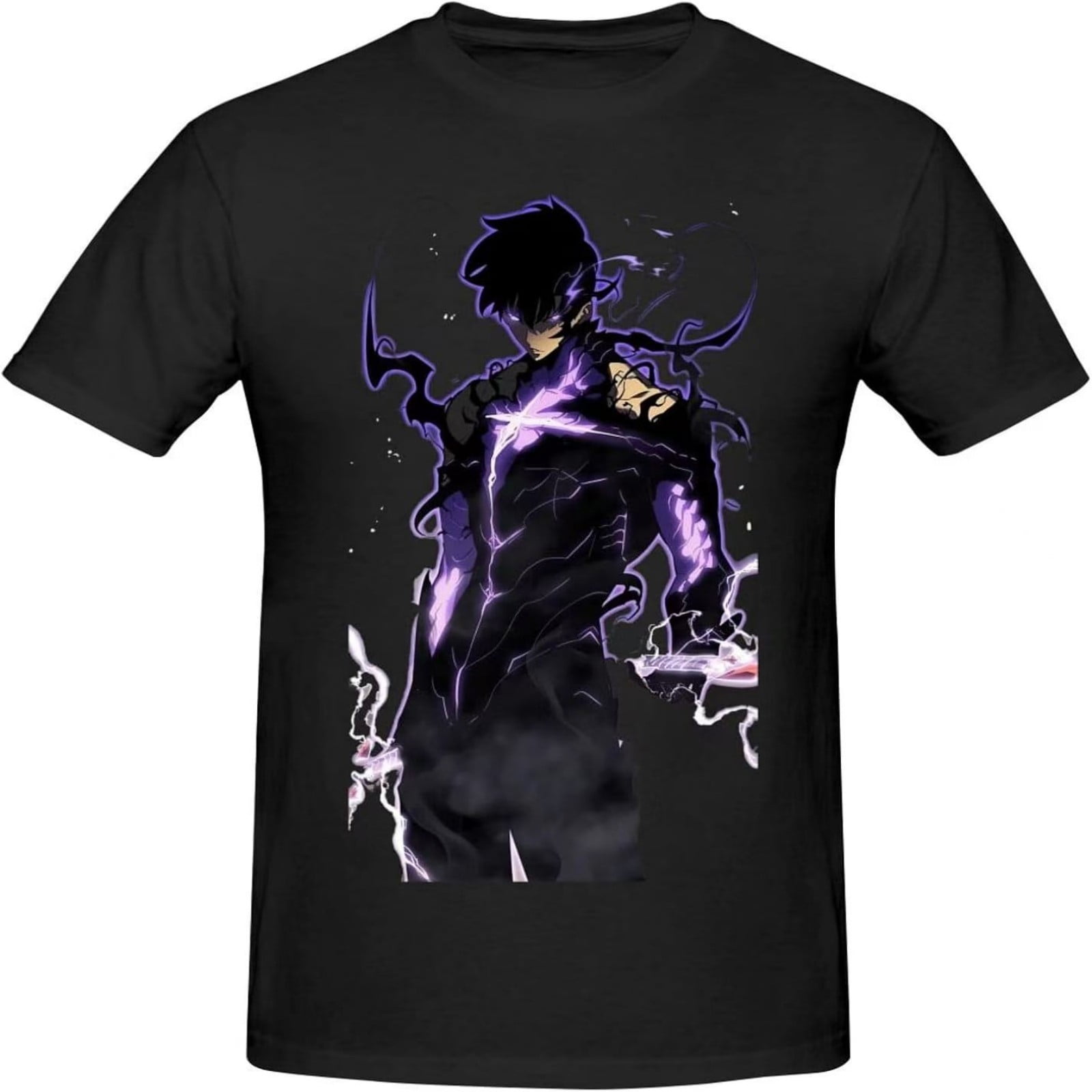 Solo Leveling Shirt Vintage Cotton Casual Tee Men Streetwear Anime Jin ...