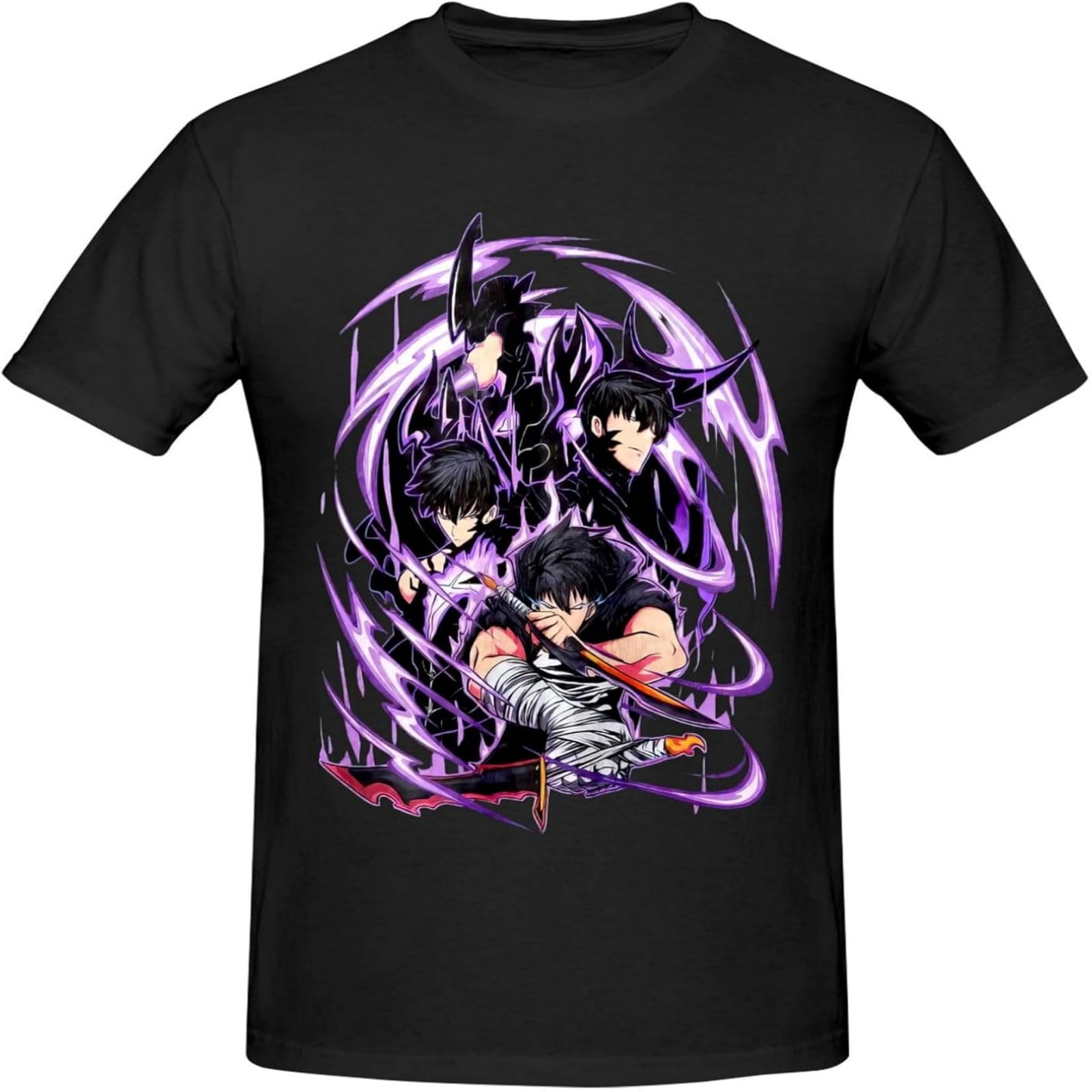 Solo Leveling Shirt Vintage Cotton Casual Tee Men Streetwear Anime Jin ...