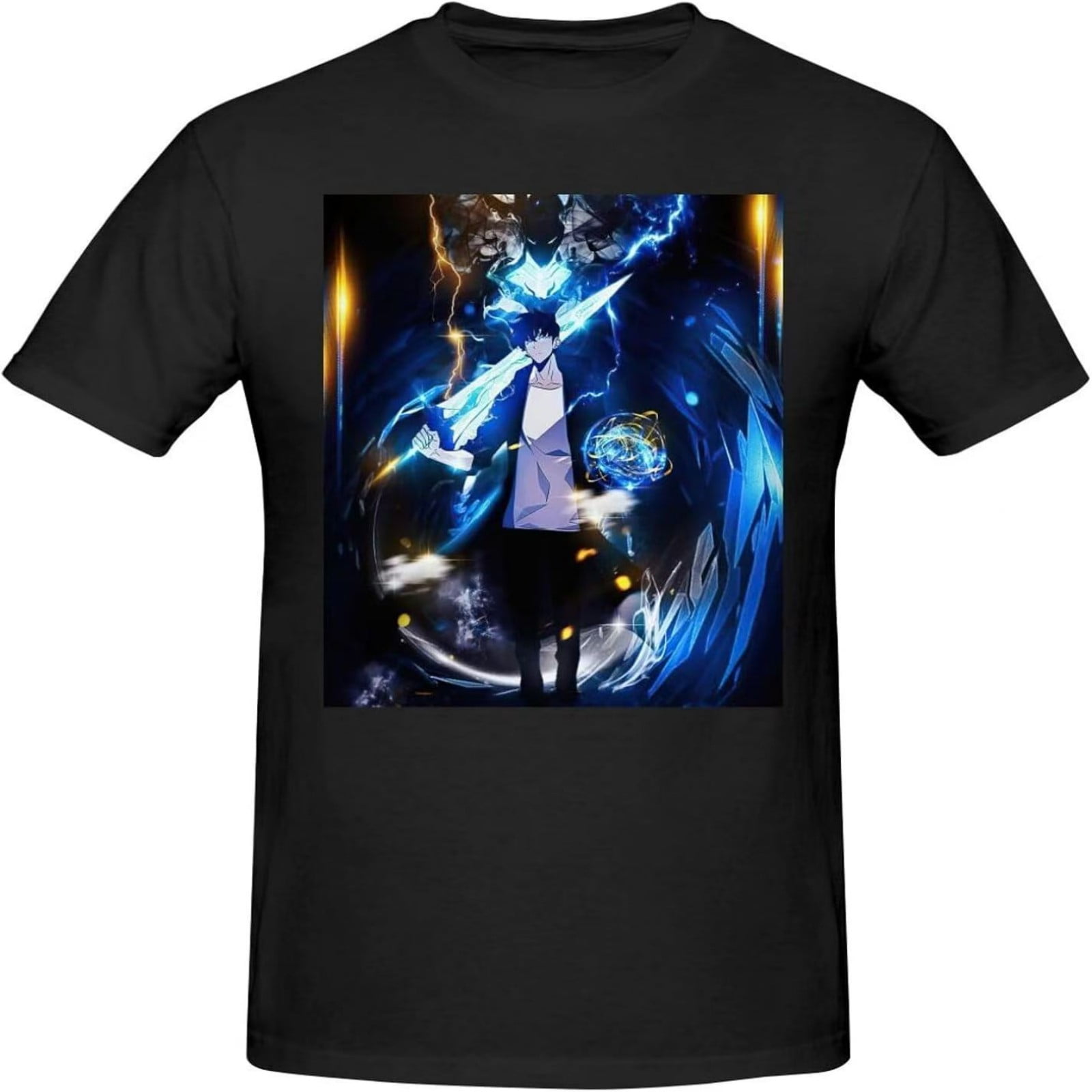 Solo Leveling Shirt Vintage Cotton Casual Tee Men Streetwear Anime Jin ...