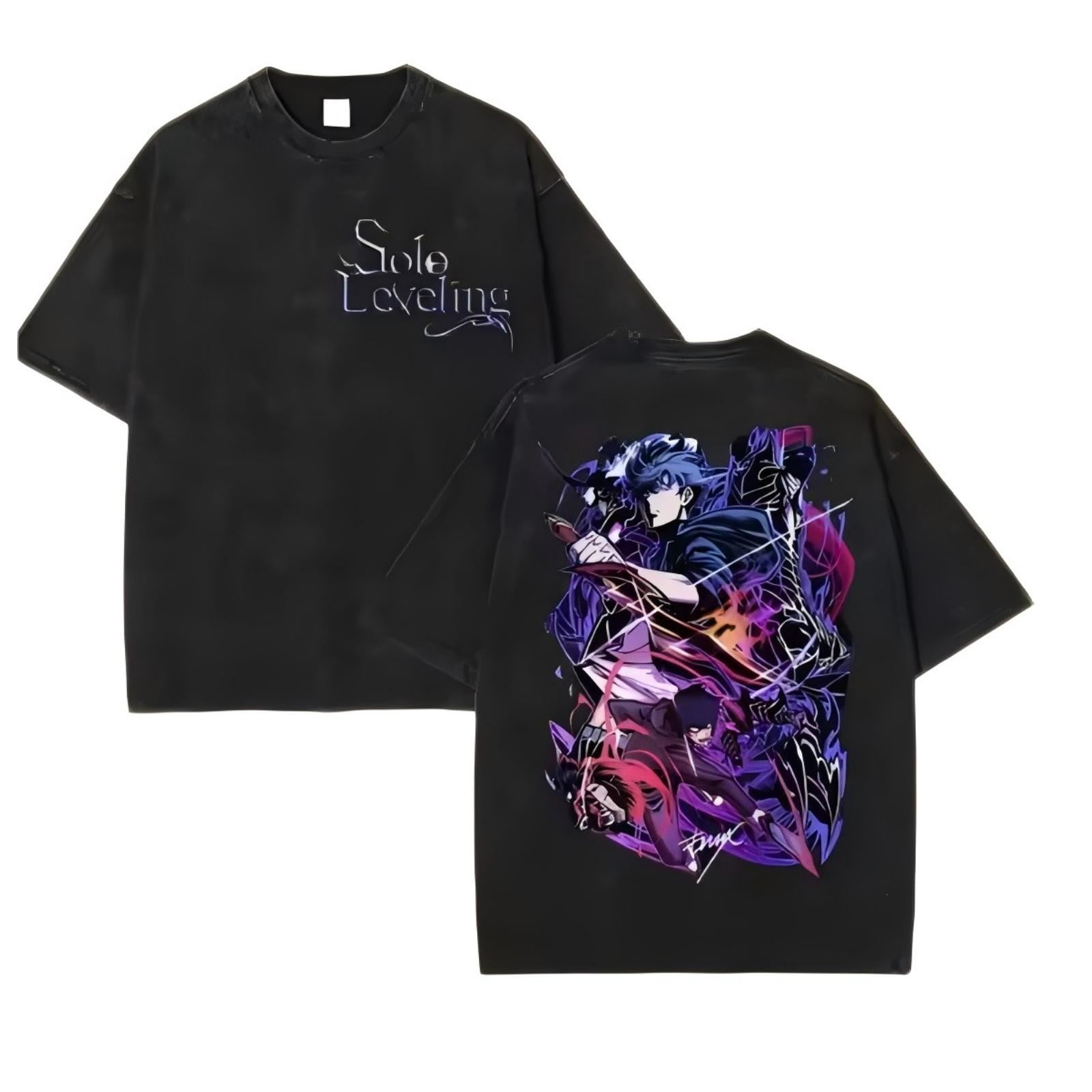 Solo Leveling Shirts Anime Cotton Vintage Beru Short Sleeve Casual ...