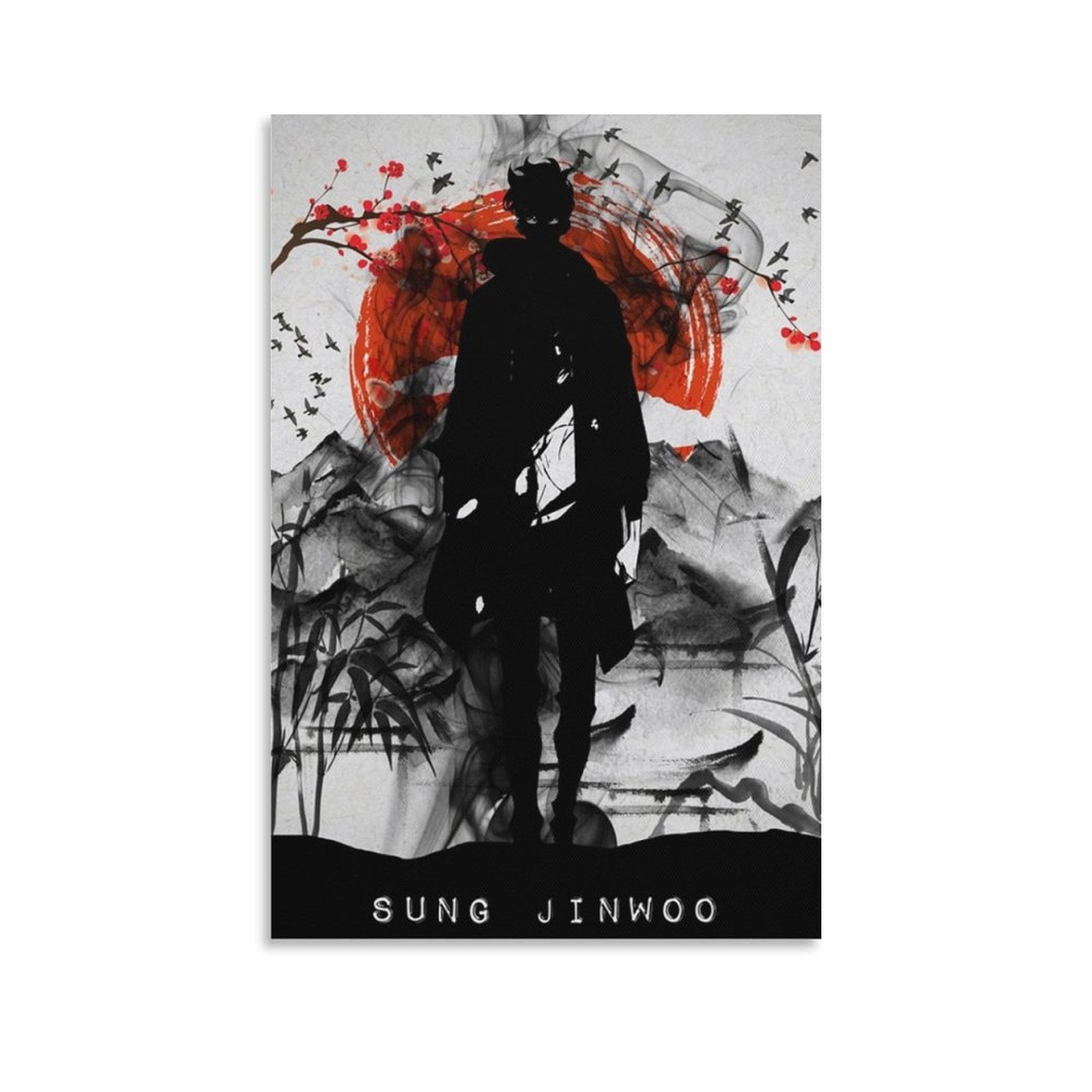 Solo Leveling Sung Jin Woo Anime Poster (11) Painting On Canvas Wall ...