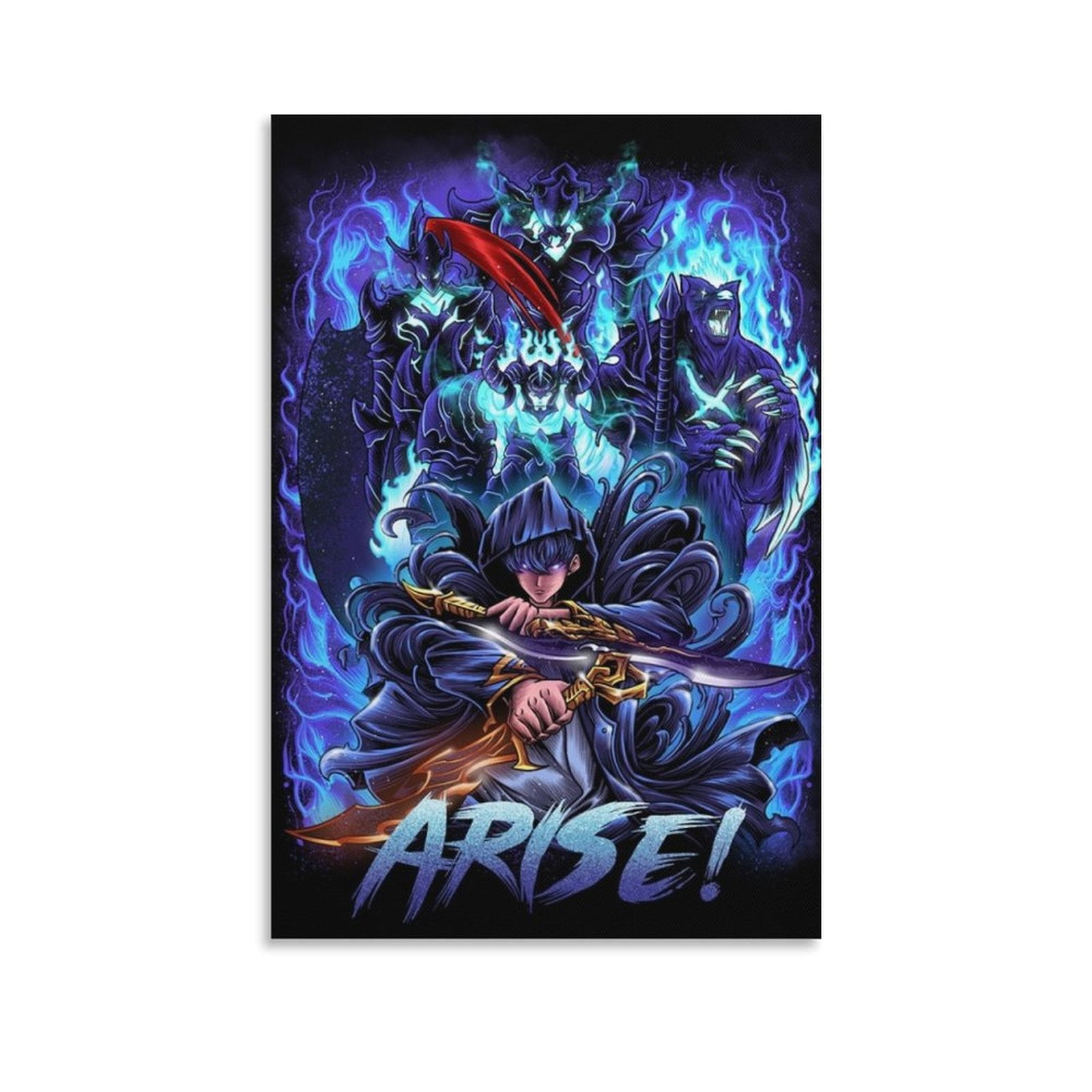 Solo Leveling Sung Jin Woo Anime Poster (13) Canvas Poster Wall Art ...