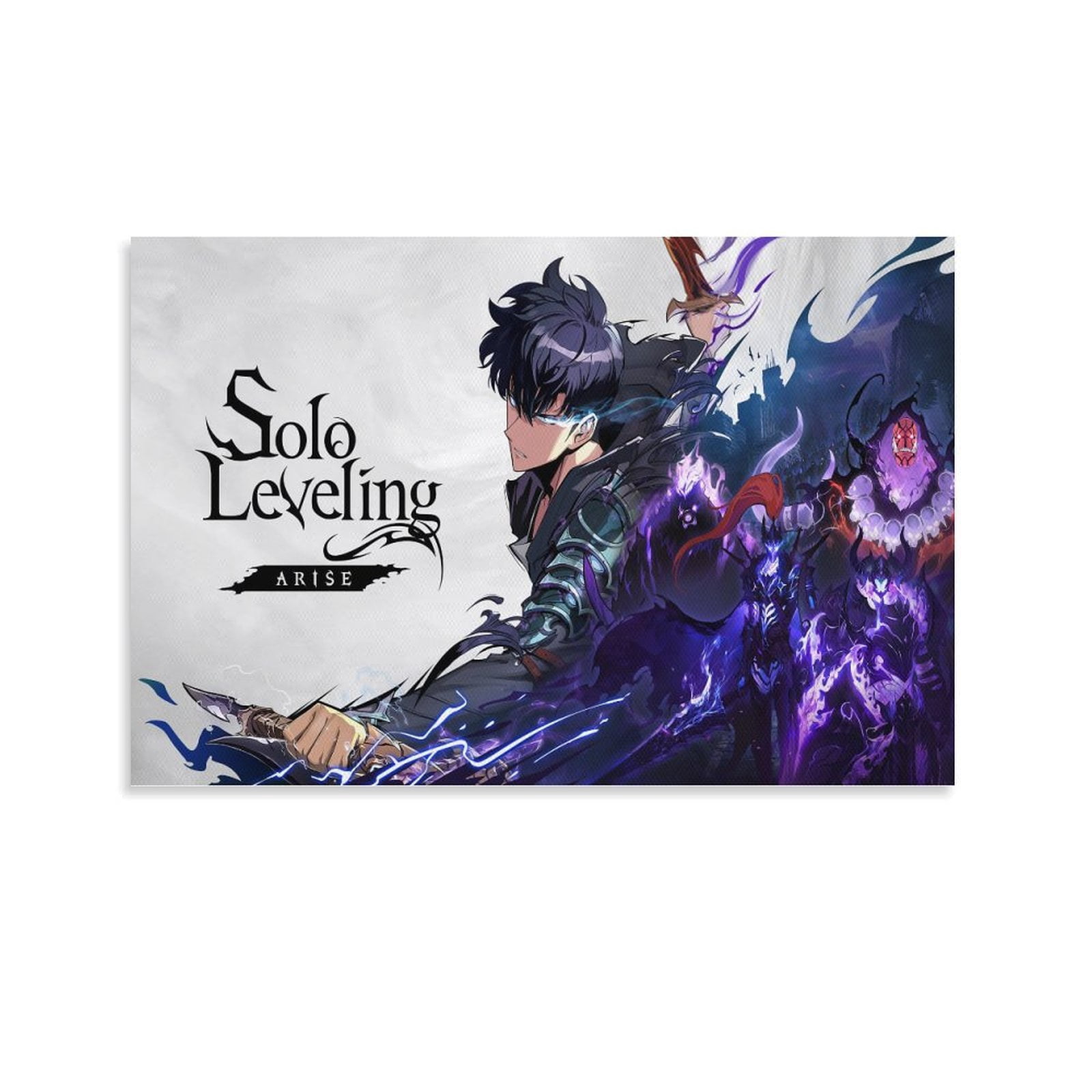 Solo Leveling Sung Jin Woo Anime Poster (26) Poster Cool Artworks ...