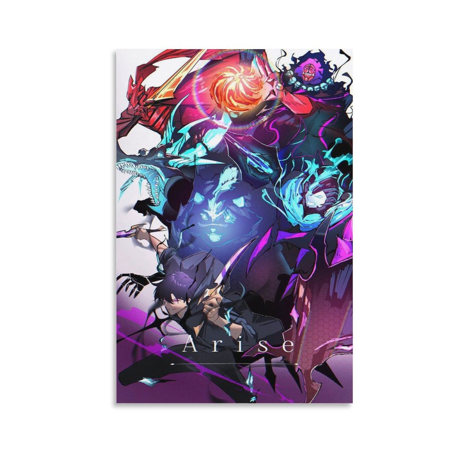Solo Leveling Sung Jin Woo Anime Poster (5) Artworks Picture Print ...