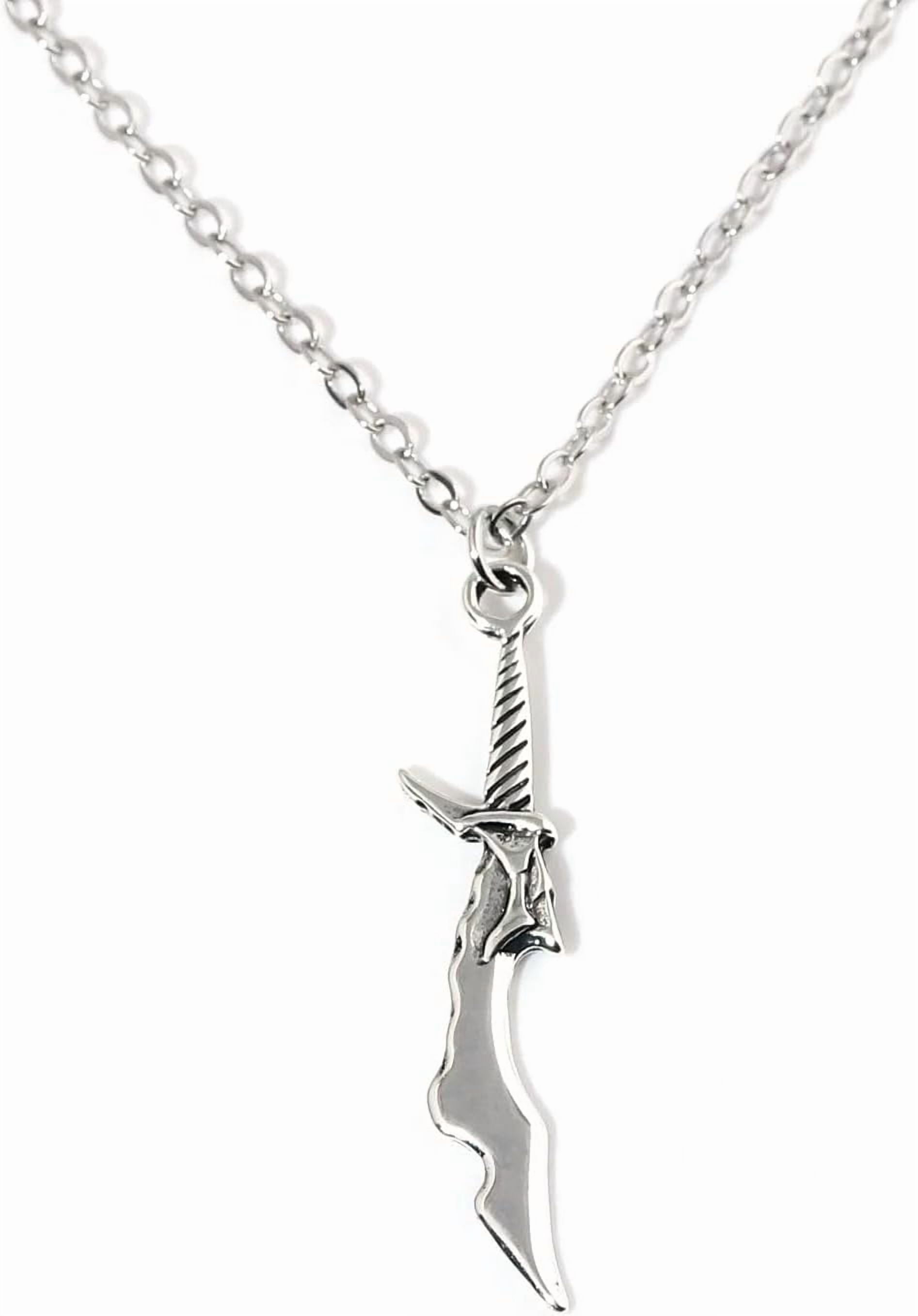 Solo Leveling Sung Jin-woo Sword Dagger Pendant Chain Necklace - Silver ...