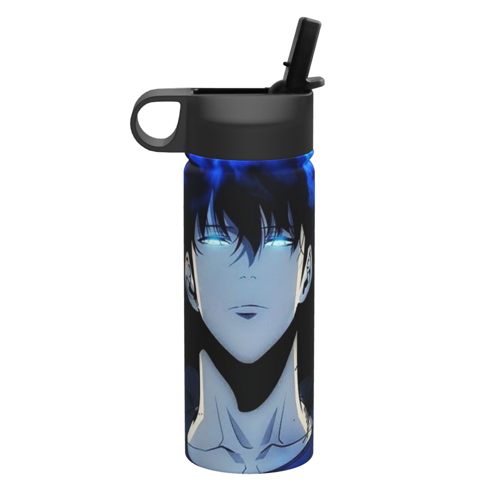 Solo Leveling Sung Jinwoo Kids Insulated Water Bottle With Straw - 18 ...