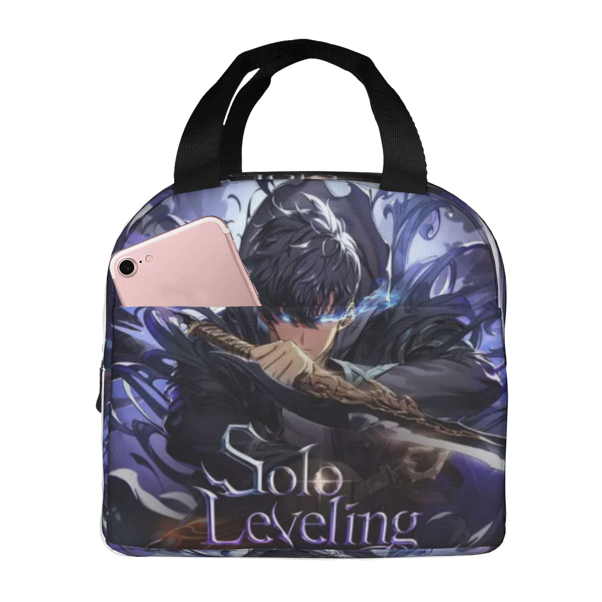 Solo Leveling Sung Jinwoo Lunch Bag Tote Bag Insulated Lunch Box Picnic ...