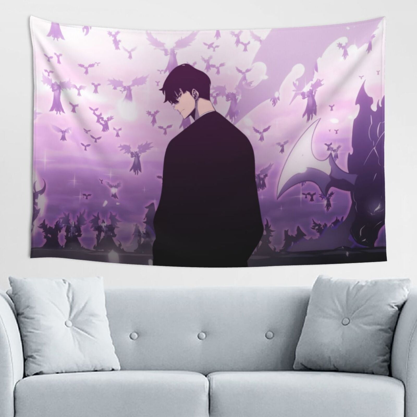 Solo Leveling Sung Jinwoo Tapestry Wall Hanging Home Decoration Wall ...