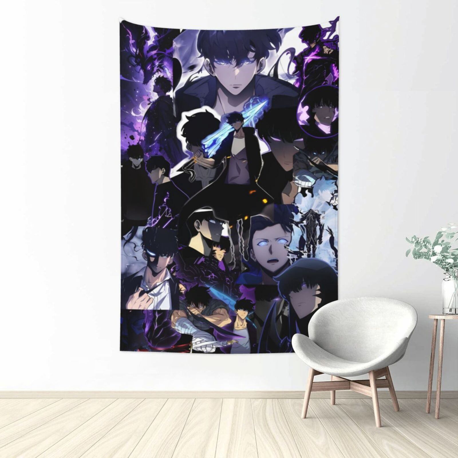 Solo Leveling Sung Jinwoo Tapestry Wall Hanging Home Decoration Wall ...
