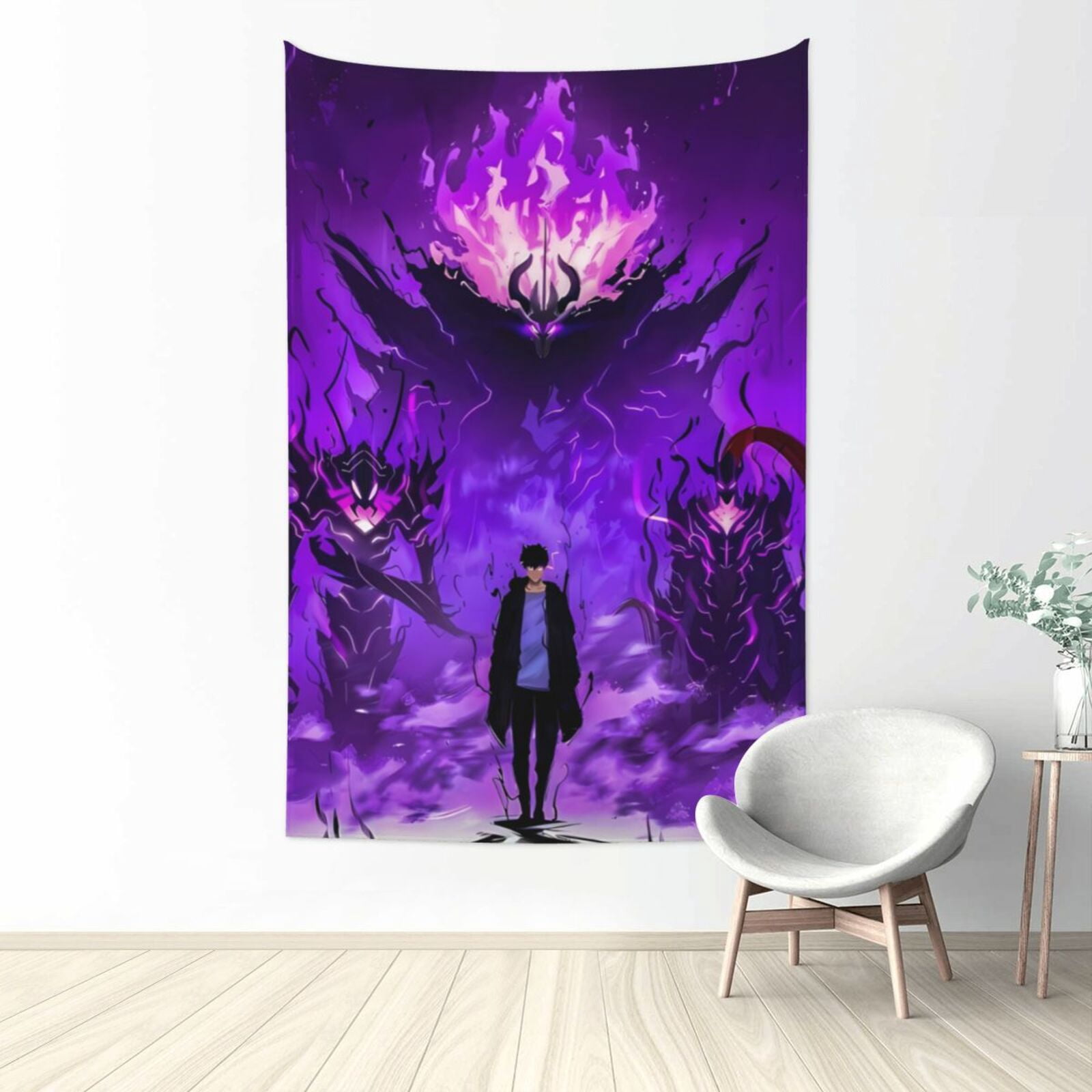 Solo Leveling Sung Jinwoo Tapestry Wall Hanging Home Decoration Wall ...