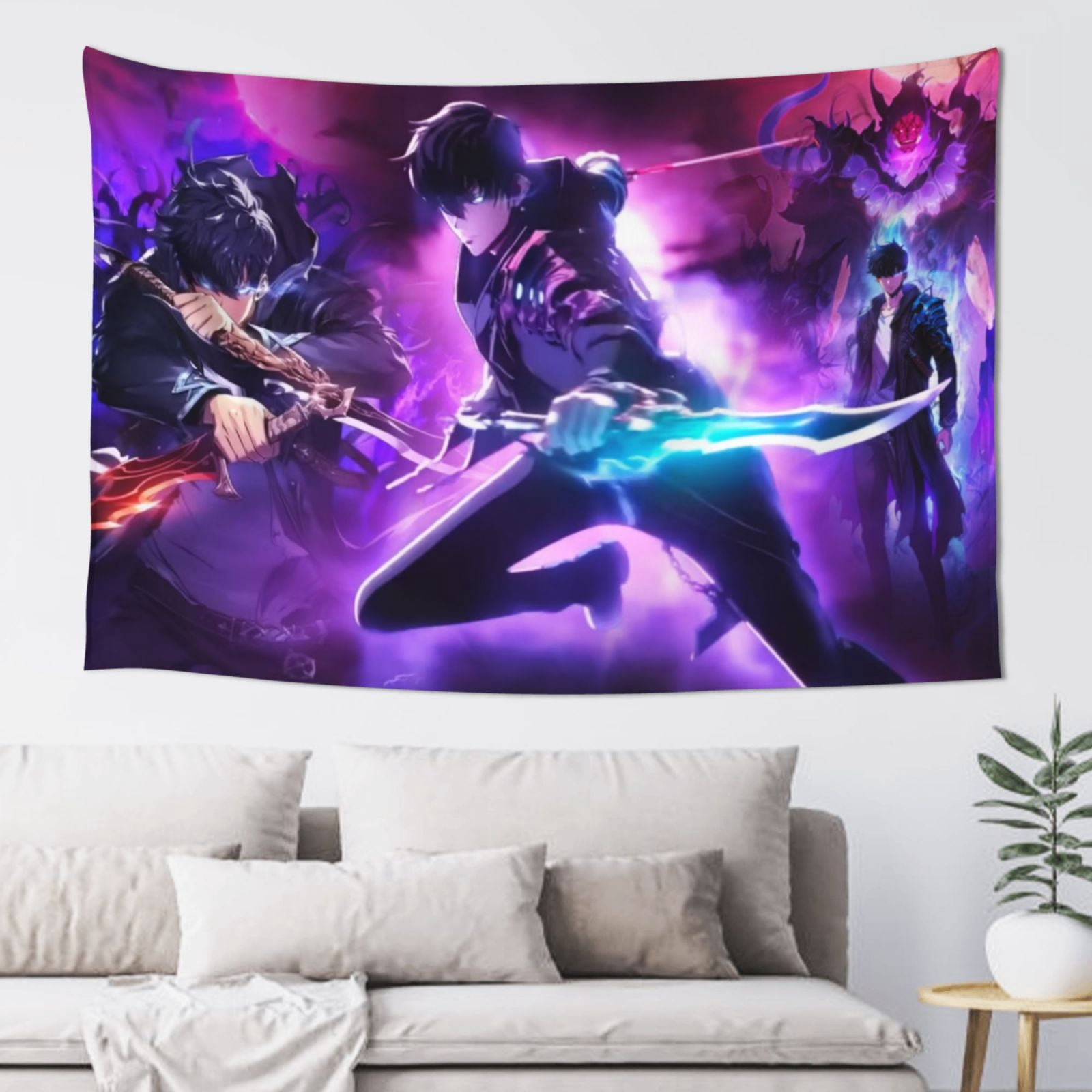 Solo Leveling Sung Jinwoo Tapestry Wall Hanging Home Decoration Wall ...