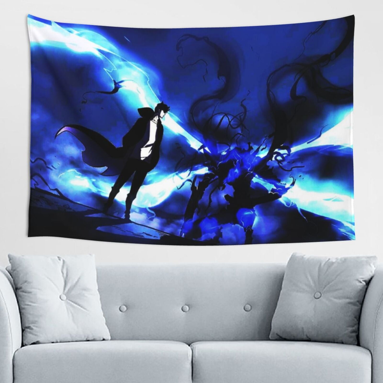 Solo Leveling Sung Jinwoo Tapestry Wall Hanging Home Decoration Wall ...