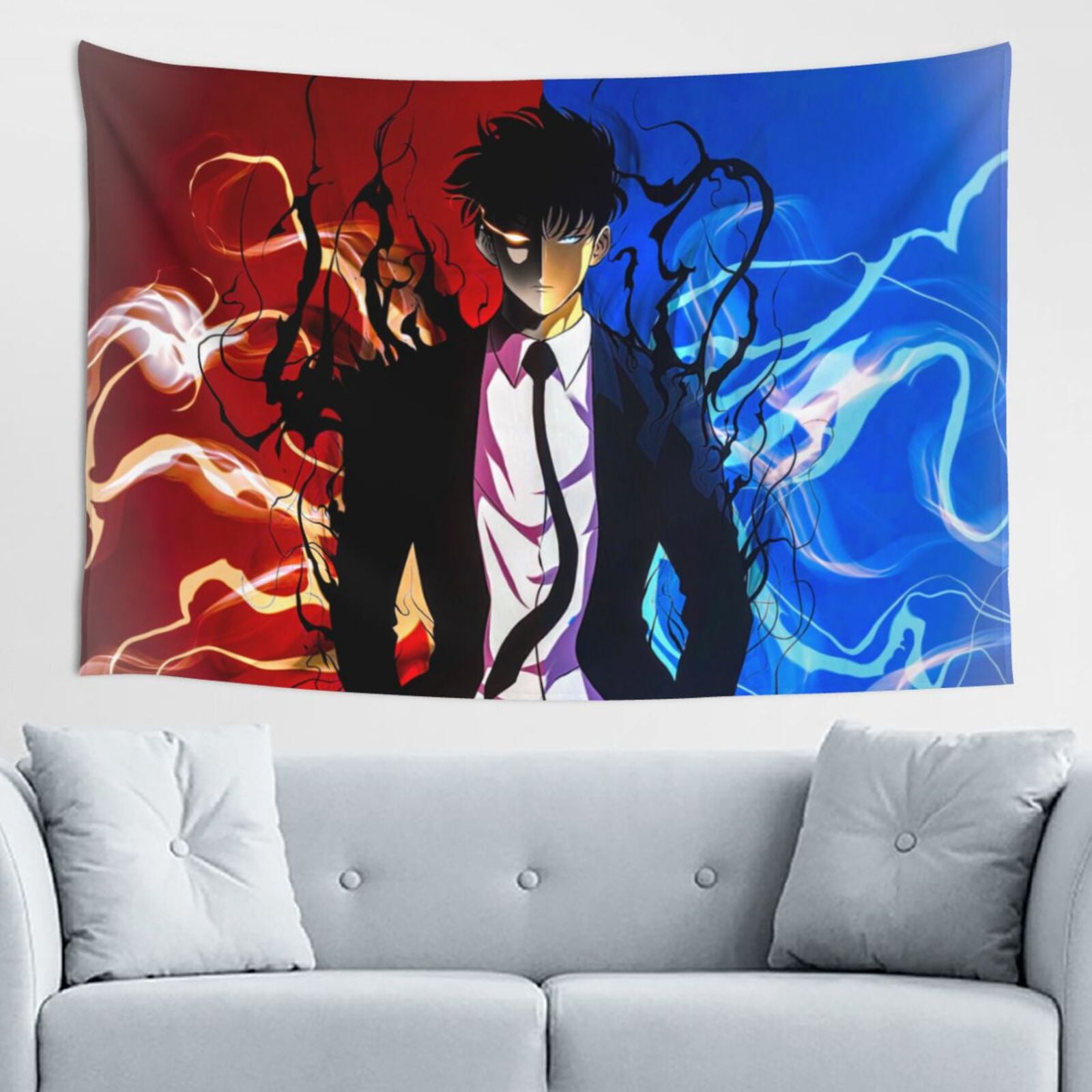 Solo Leveling Sung Jinwoo Tapestry Wall Hanging Home Decoration Wall ...