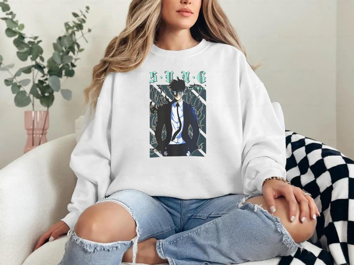 Solo Leveling Sweatshirt Jinwoo Sung Anime Fan Gift, for men & women ...