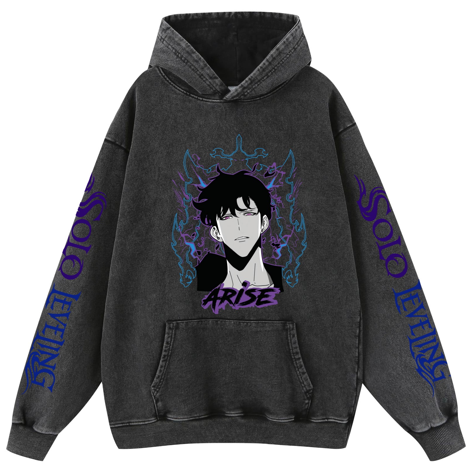 Solo Leveling Sweatshirt Men Women Long Sleeve Hood Vintage Style ...