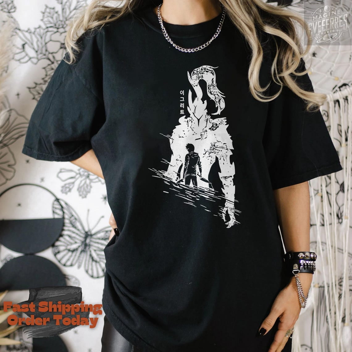 Solo Leveling T-Shirt, Shadow Monarch Tee, Dark Fantasy , Solo Leveling ...