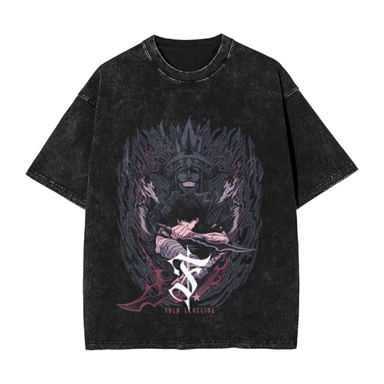 Solo Leveling T-shirt Jin Woo Sung Anime Graphic Streetwear Oversized ...
