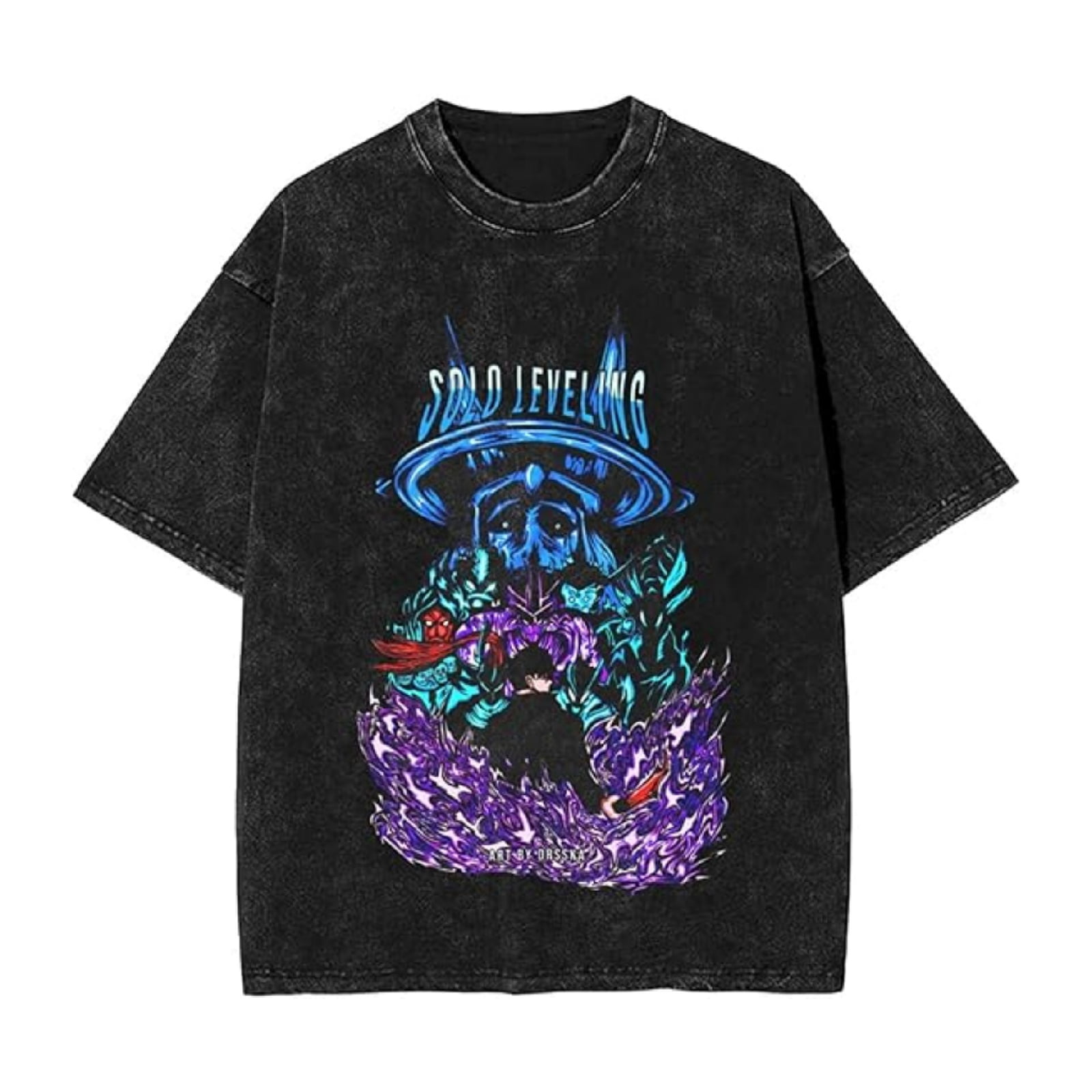 Solo Leveling T-shirt Jin Woo Sung Anime Graphic Streetwear Oversized ...