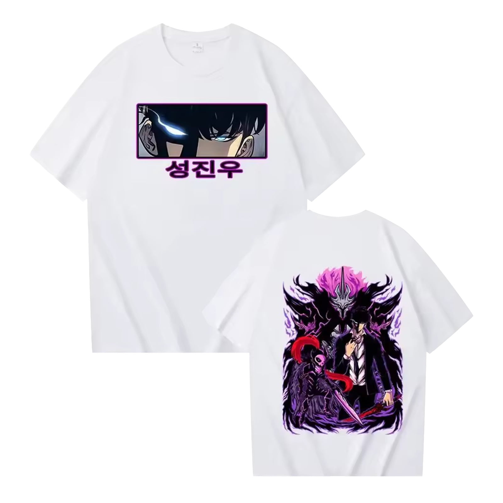 Solo Leveling T-shirt Jin Woo Sung Short Sleeve T-shirt Arise Casual ...