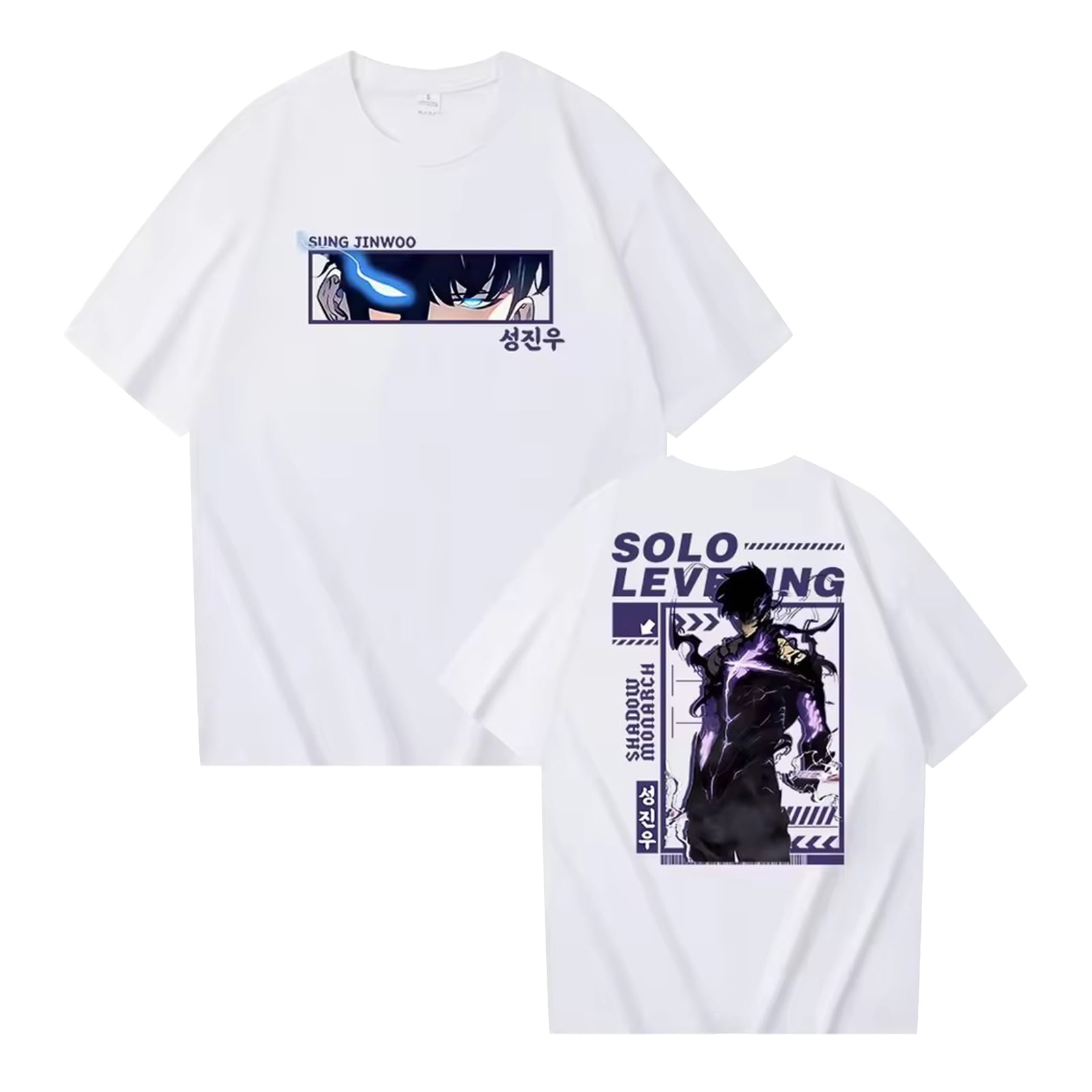 Solo Leveling T-shirt Jin Woo Sung Short Sleeve T-shirt Arise Casual ...