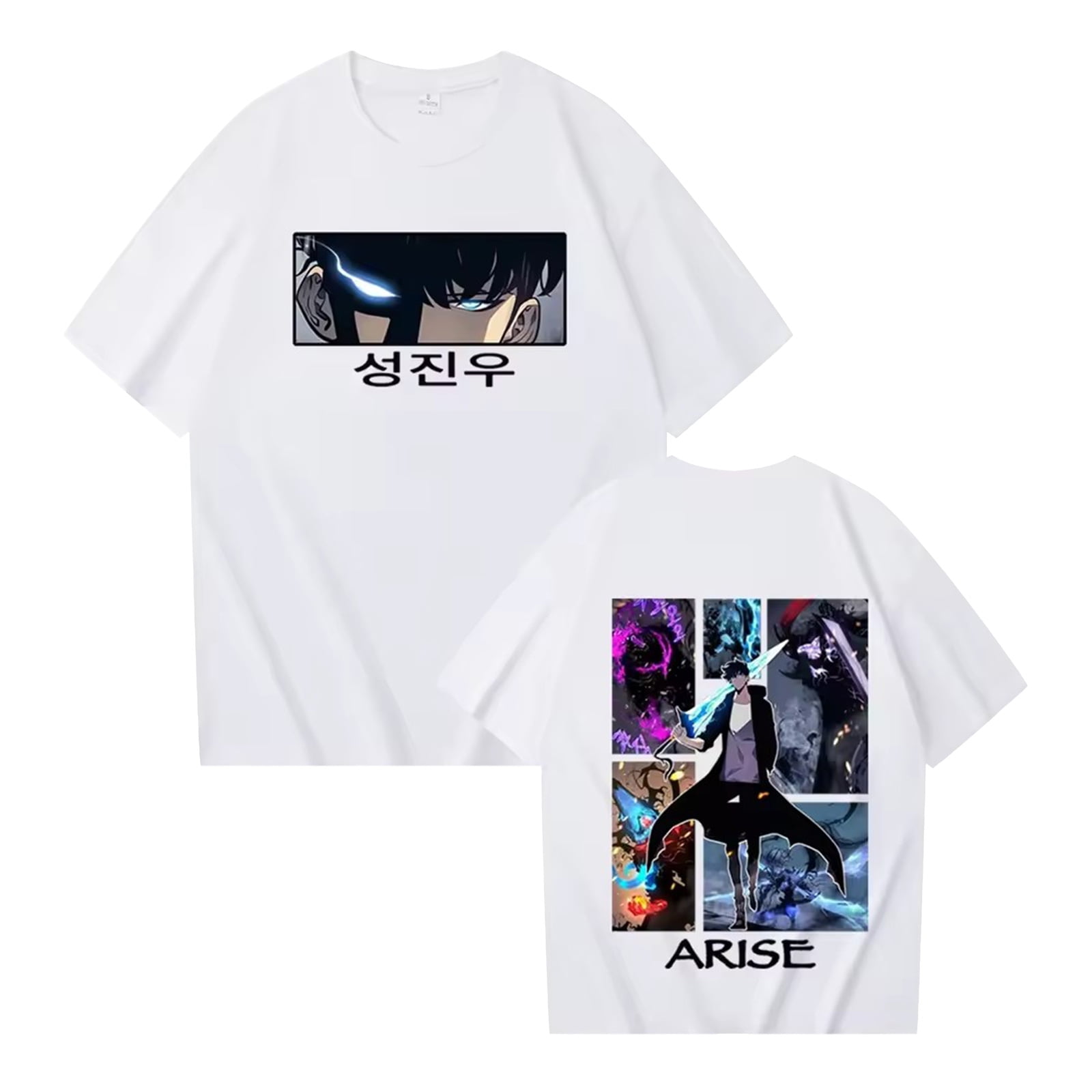 Solo Leveling T-shirt Jin Woo Sung Short Sleeve T-shirt Arise Casual ...