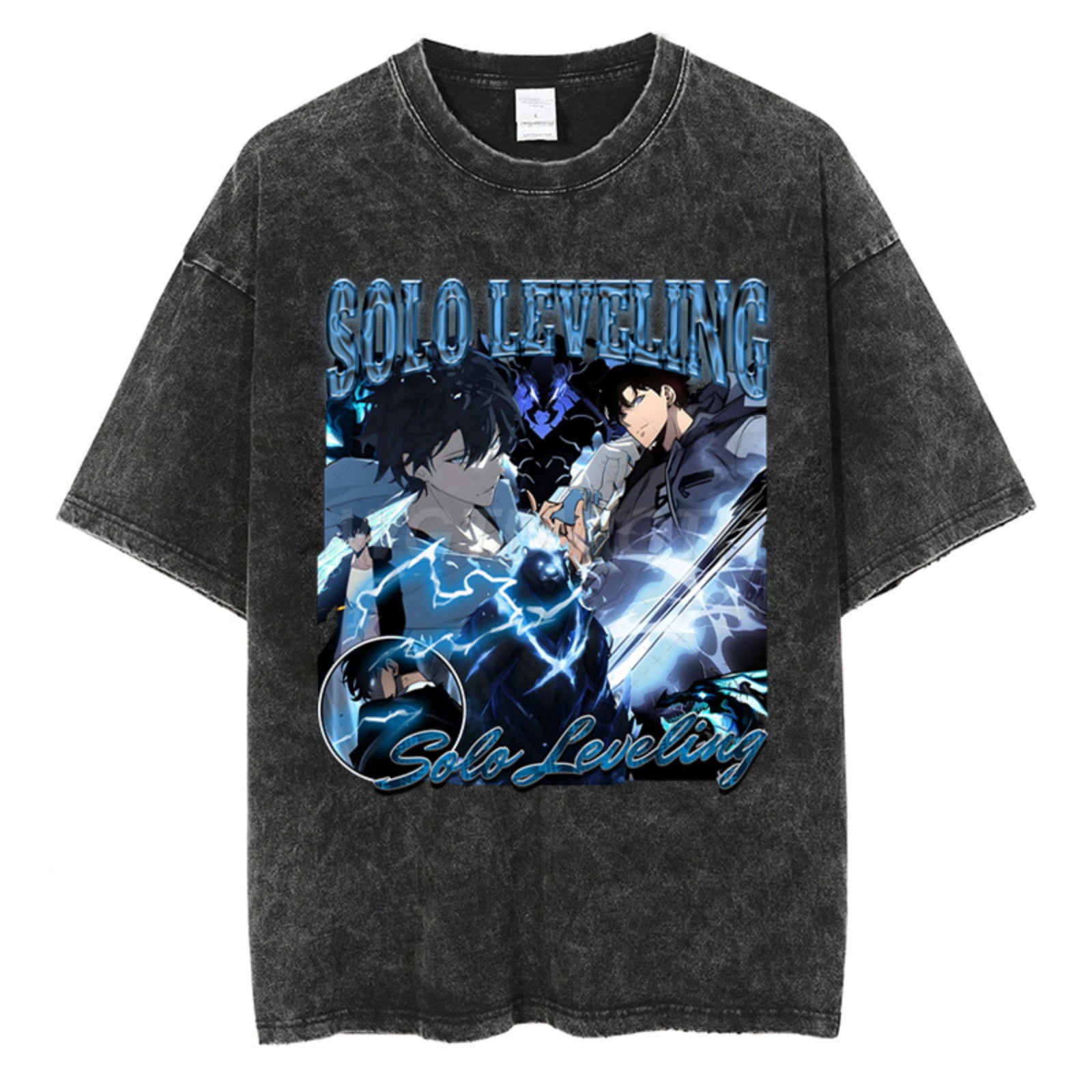 Solo Leveling T-shirt Men Anime Shadow Monarch Jin Woo Sung T Shirt ...