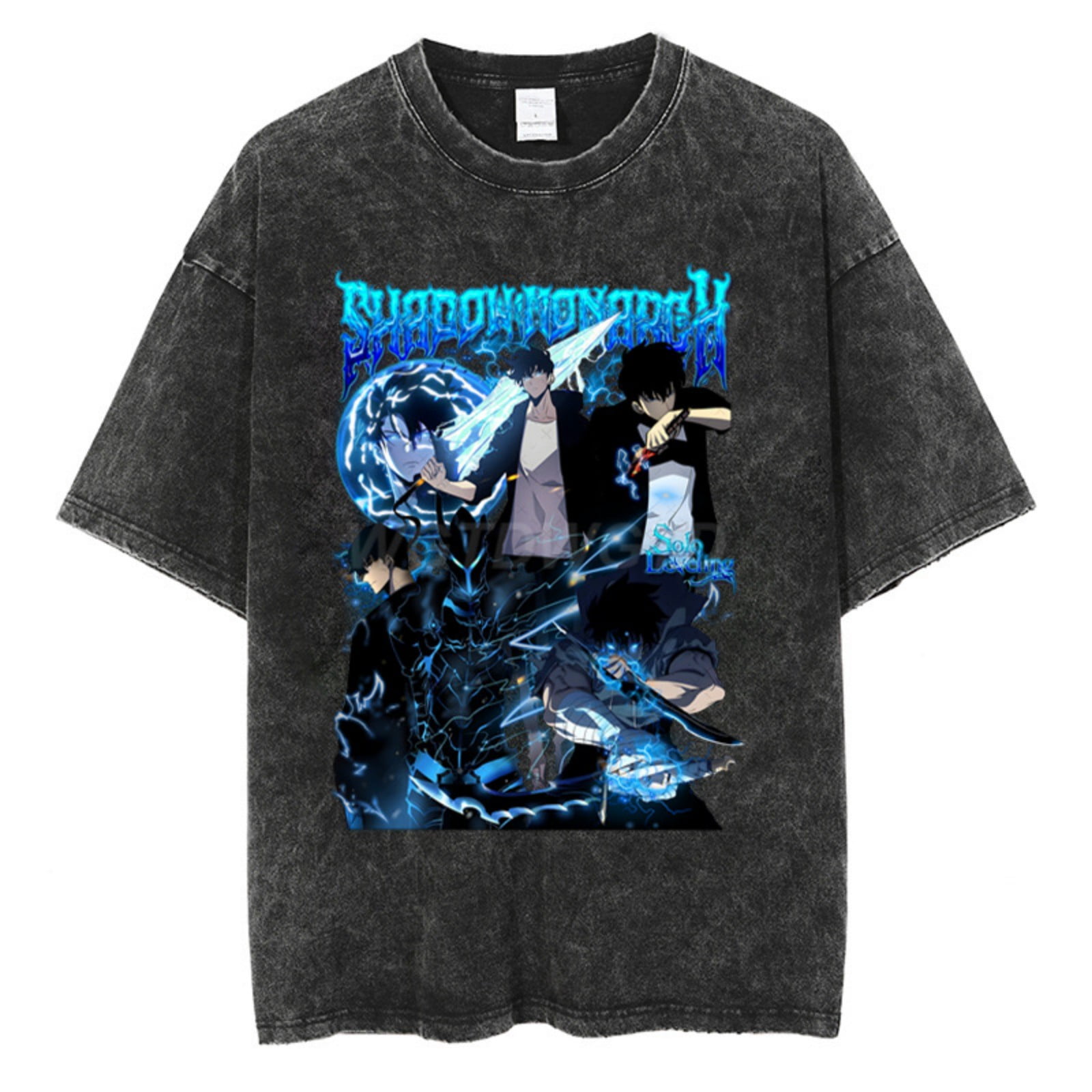 Solo Leveling T-shirt Men Anime Shadow Monarch Jin Woo Sung T Shirt ...