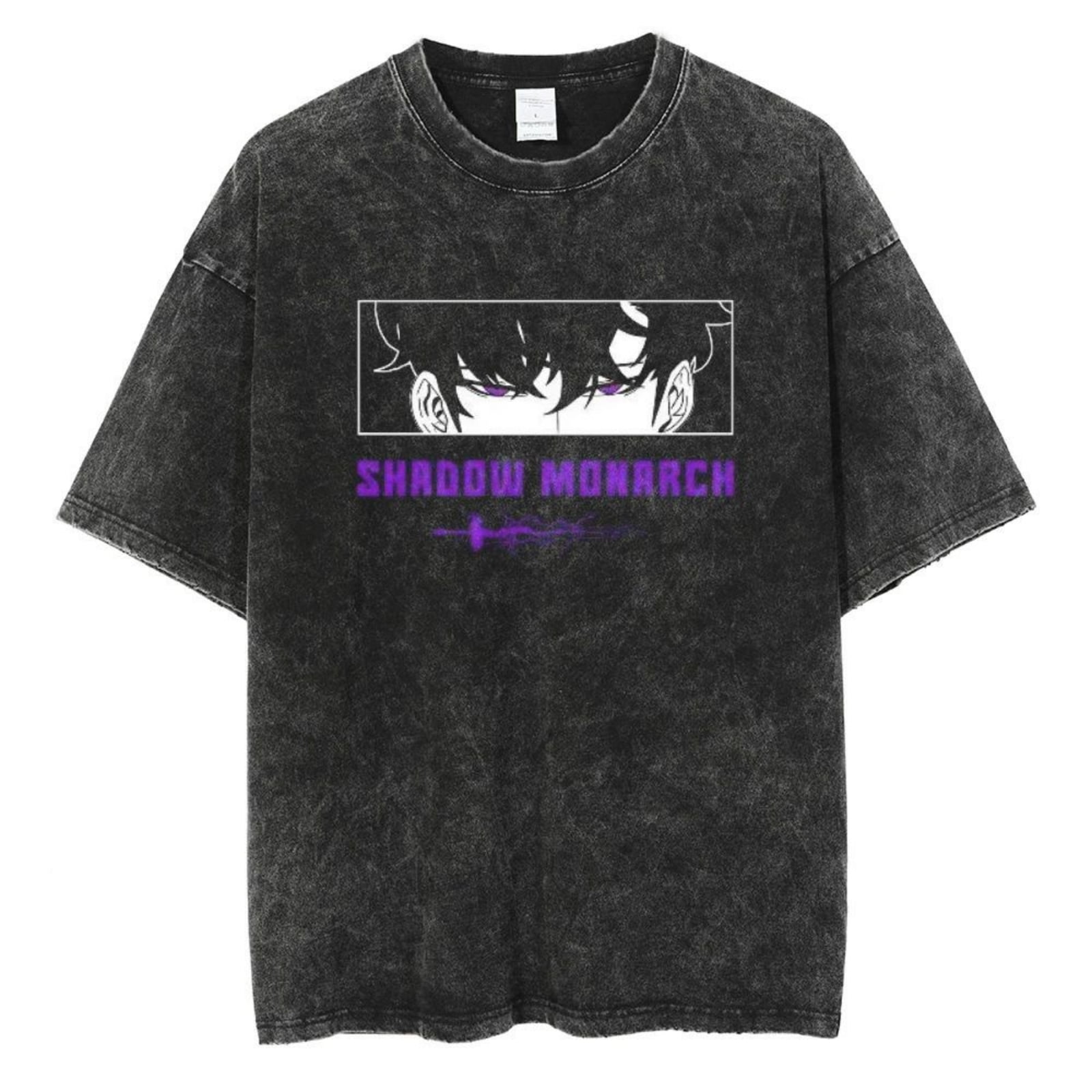 Solo Leveling T-shirt Men Anime Sung Jin Woo T Shirt Cotton Tshirt ...