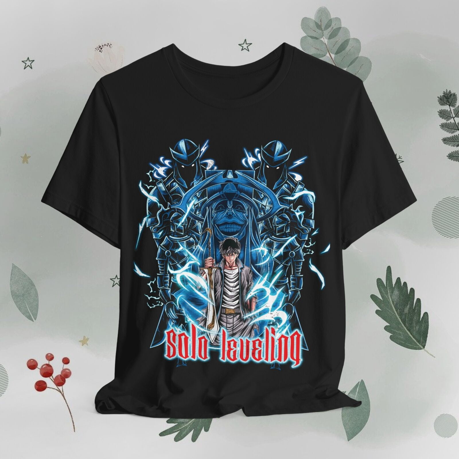 Solo Leveling T-shirt, Only I Level Up, manga, anime, South Korean ...