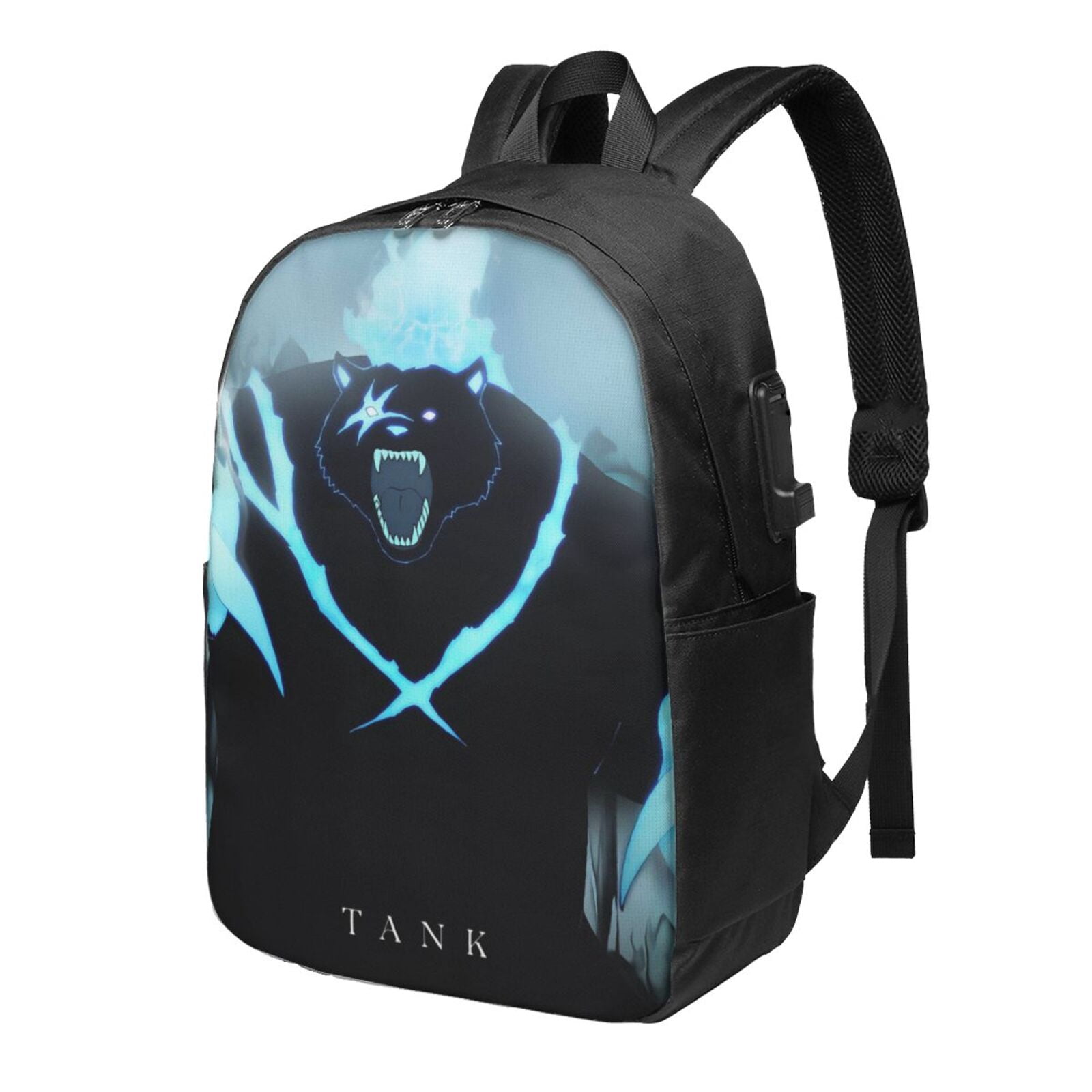 Solo Leveling Tank USB Backpack 17 IN Laptop Bags Bookbags Travel ...