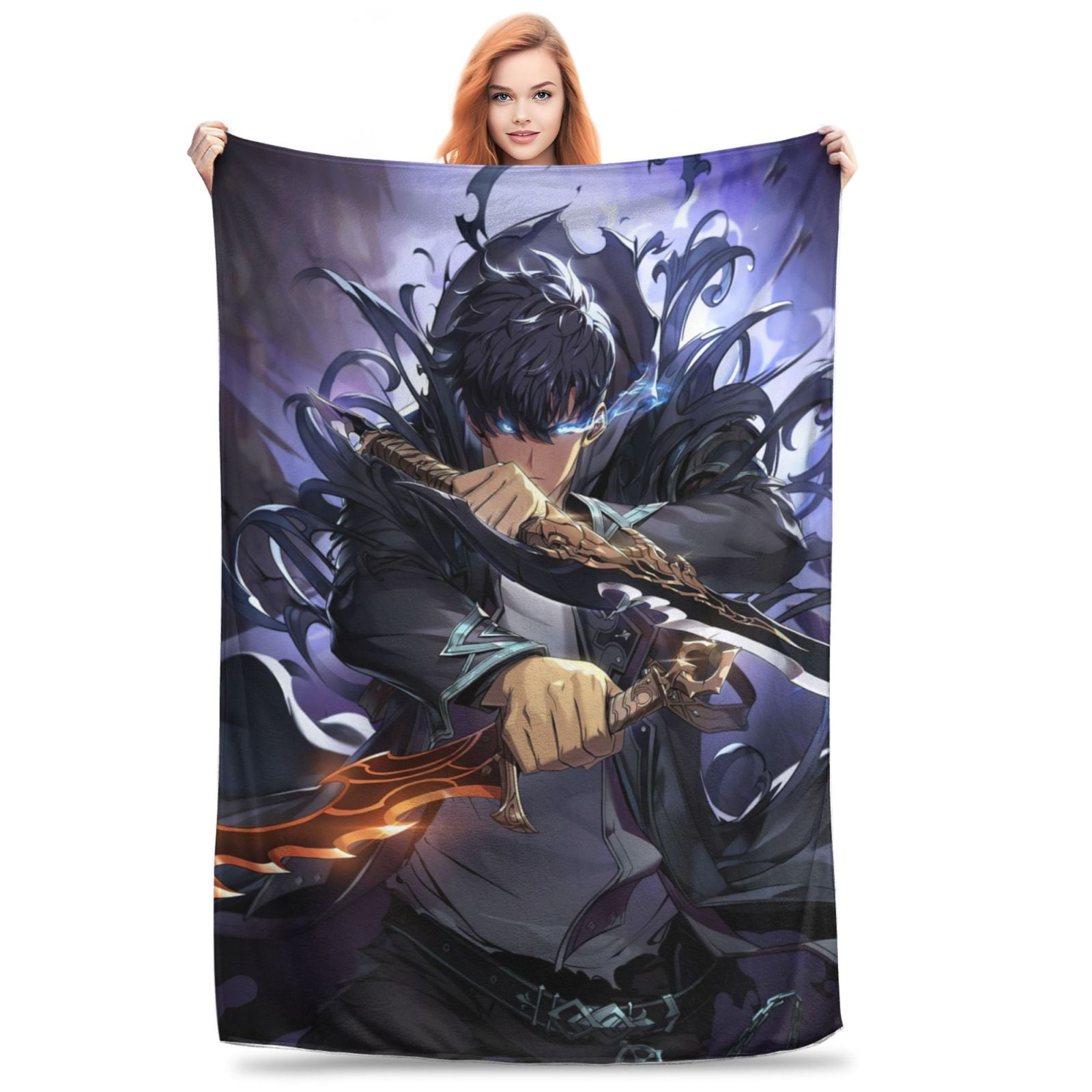 Solo Leveling Throw Blanket Warm Air Conditioner Blankets for Living ...
