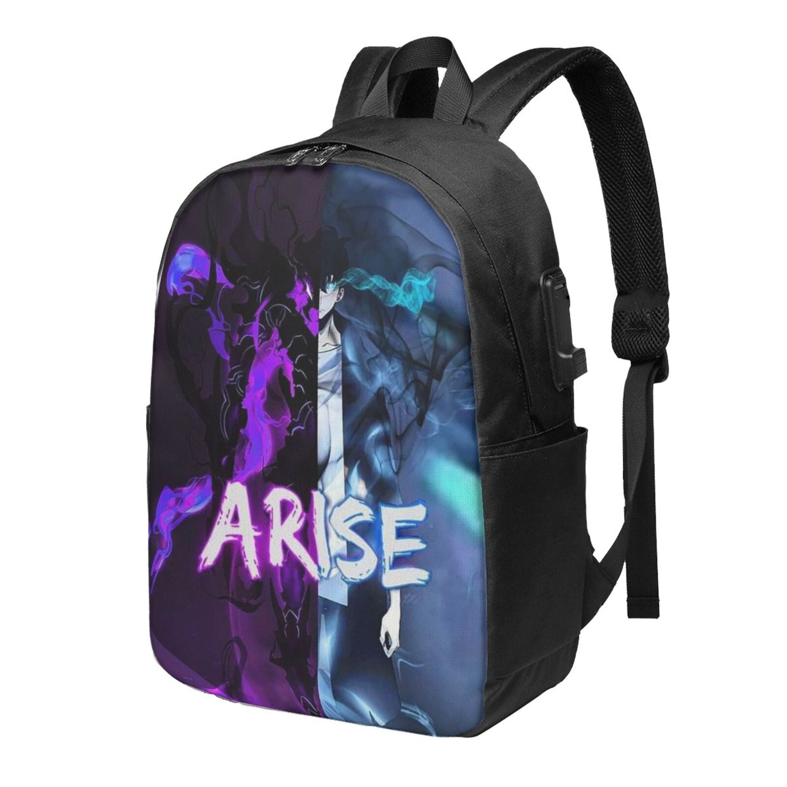 Solo Leveling USB Backpack 17 IN Laptop Bags Bookbags Travel School ...