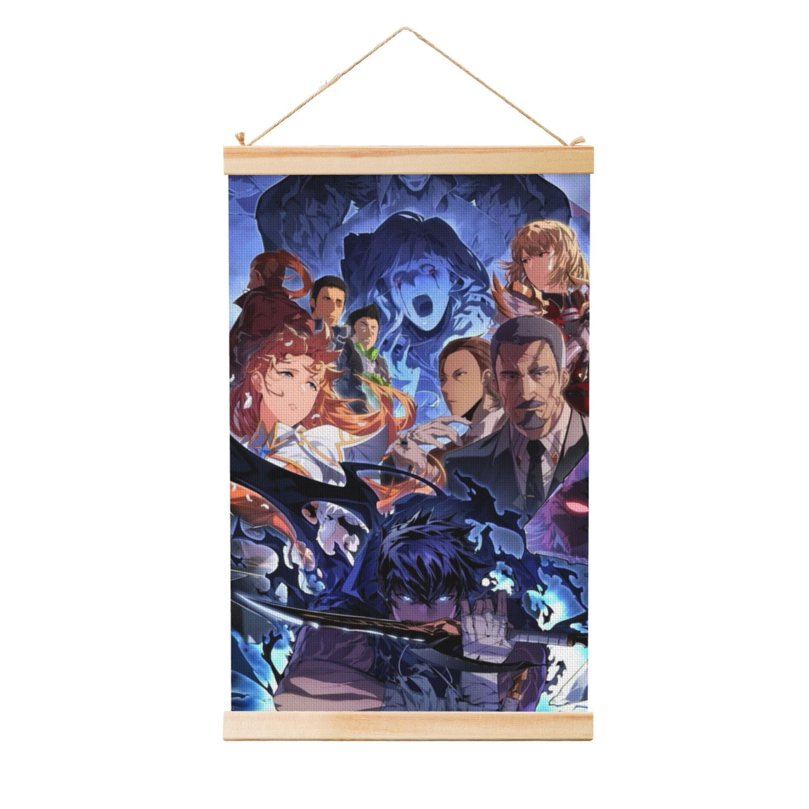 Solo Leveling Wooden Shaft Hanging Poster Home Decor Poster Wall Art ...