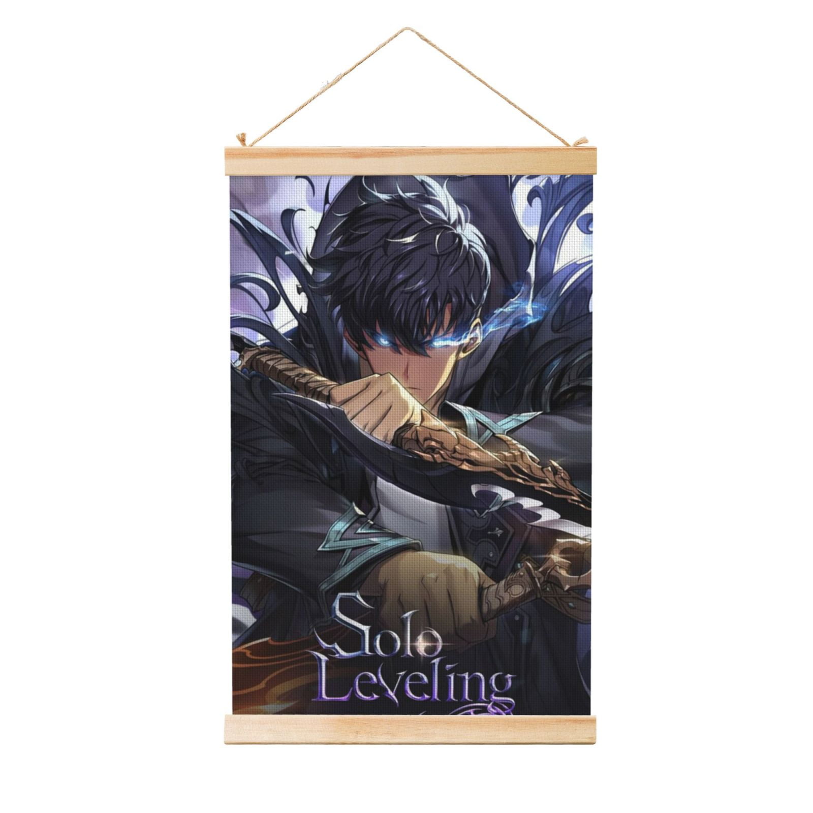 Solo Leveling Wooden Shaft Hanging Poster Home Decor Poster Wall Art ...